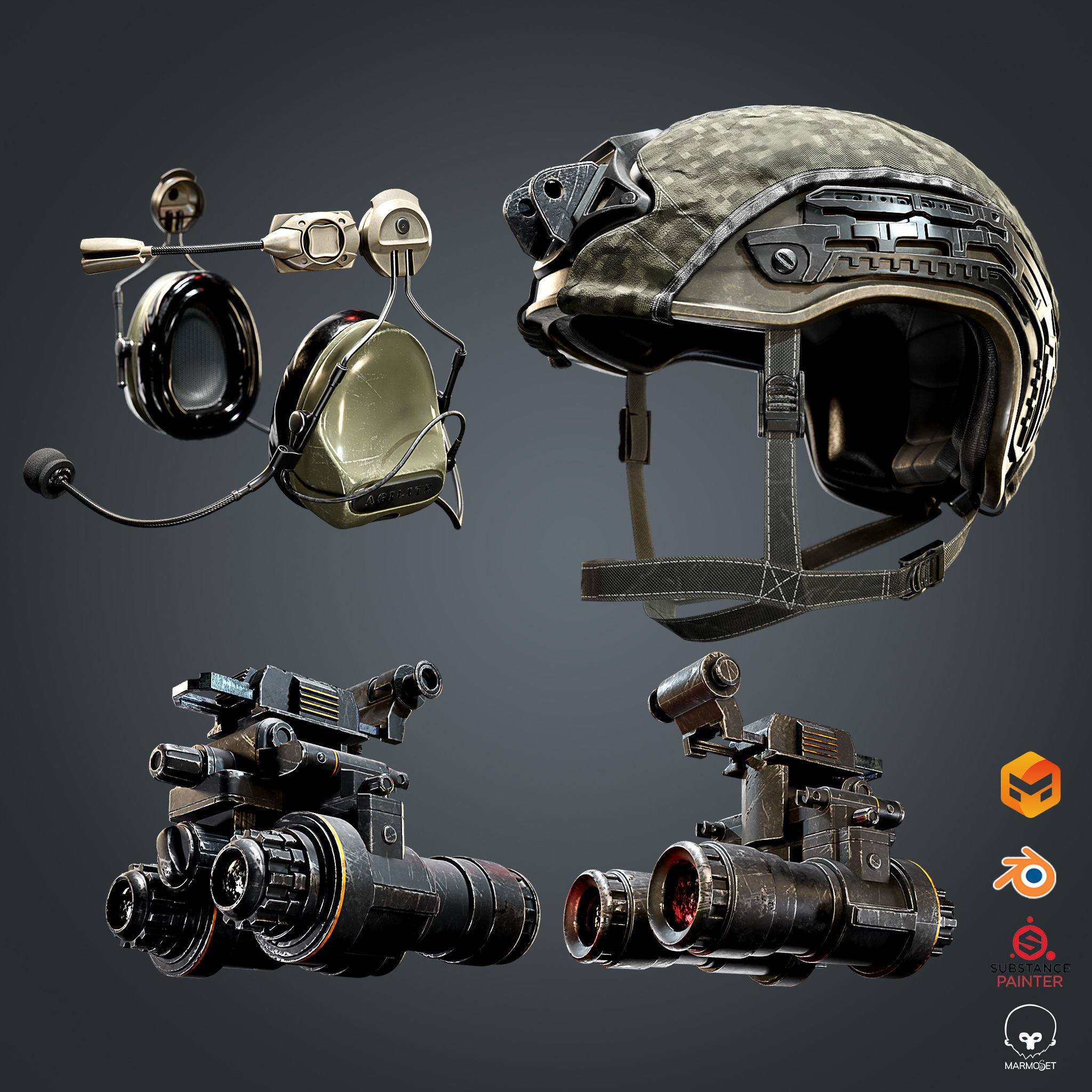 Military Ops-Core Helmet 3D model | CGTrader