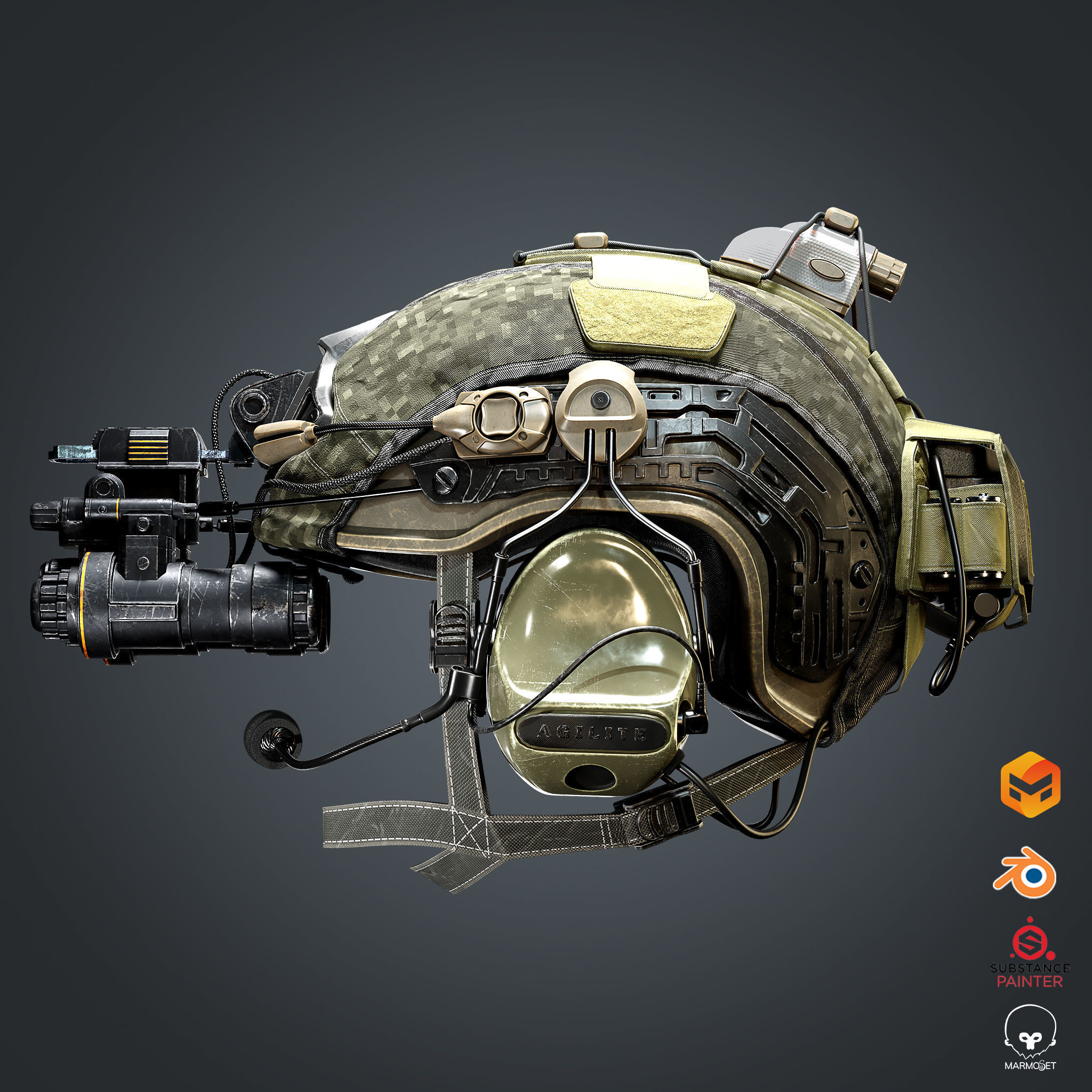 Military Ops-Core Helmet 3D model | CGTrader