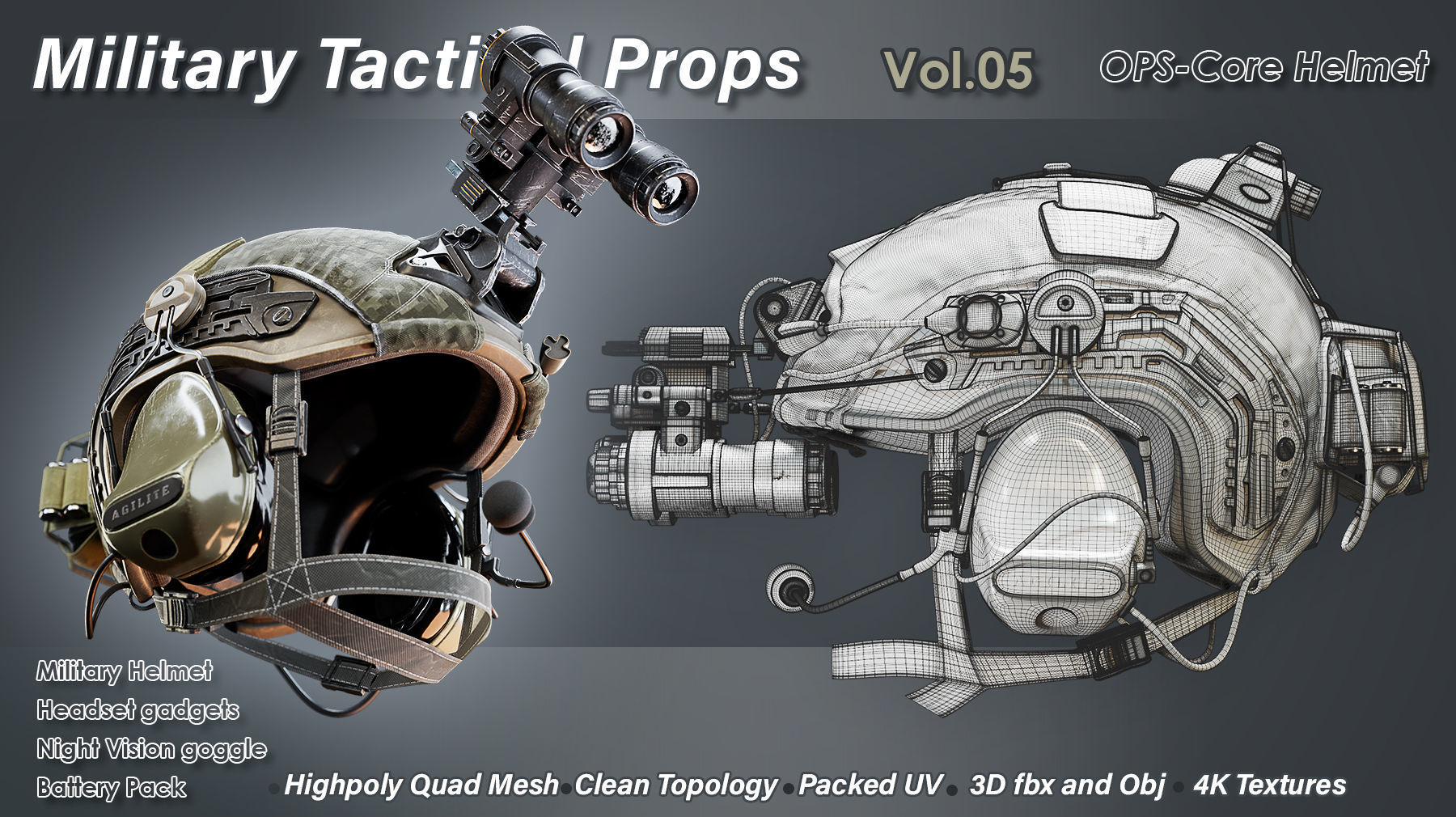 Military Ops-Core Helmet 3D model | CGTrader