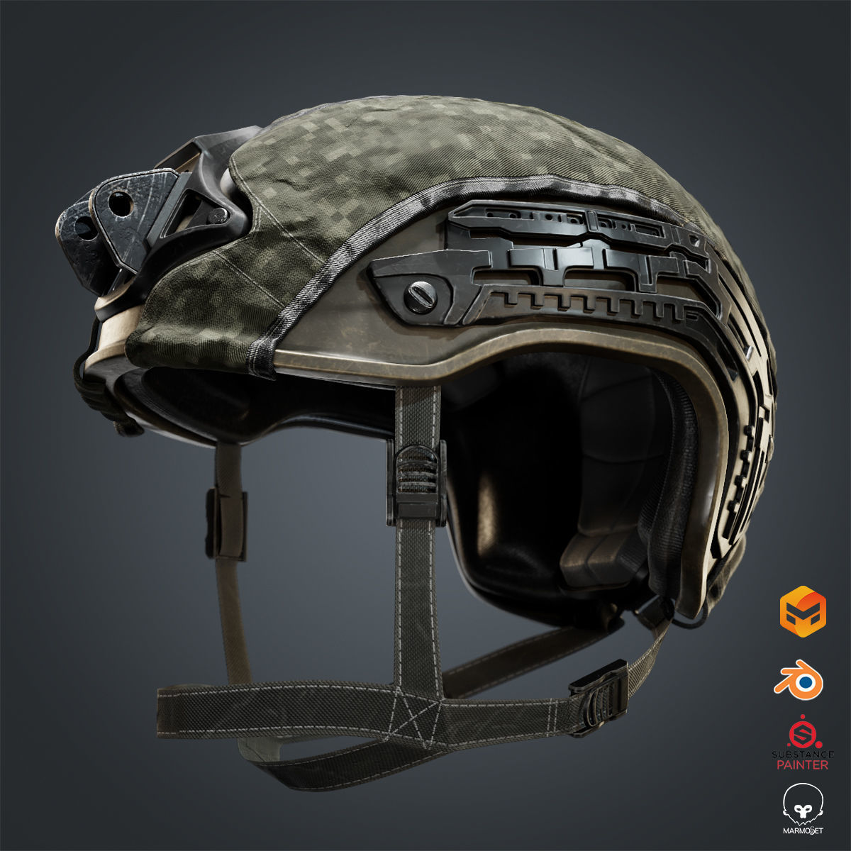 Military Ops-Core Helmet 3D model | CGTrader