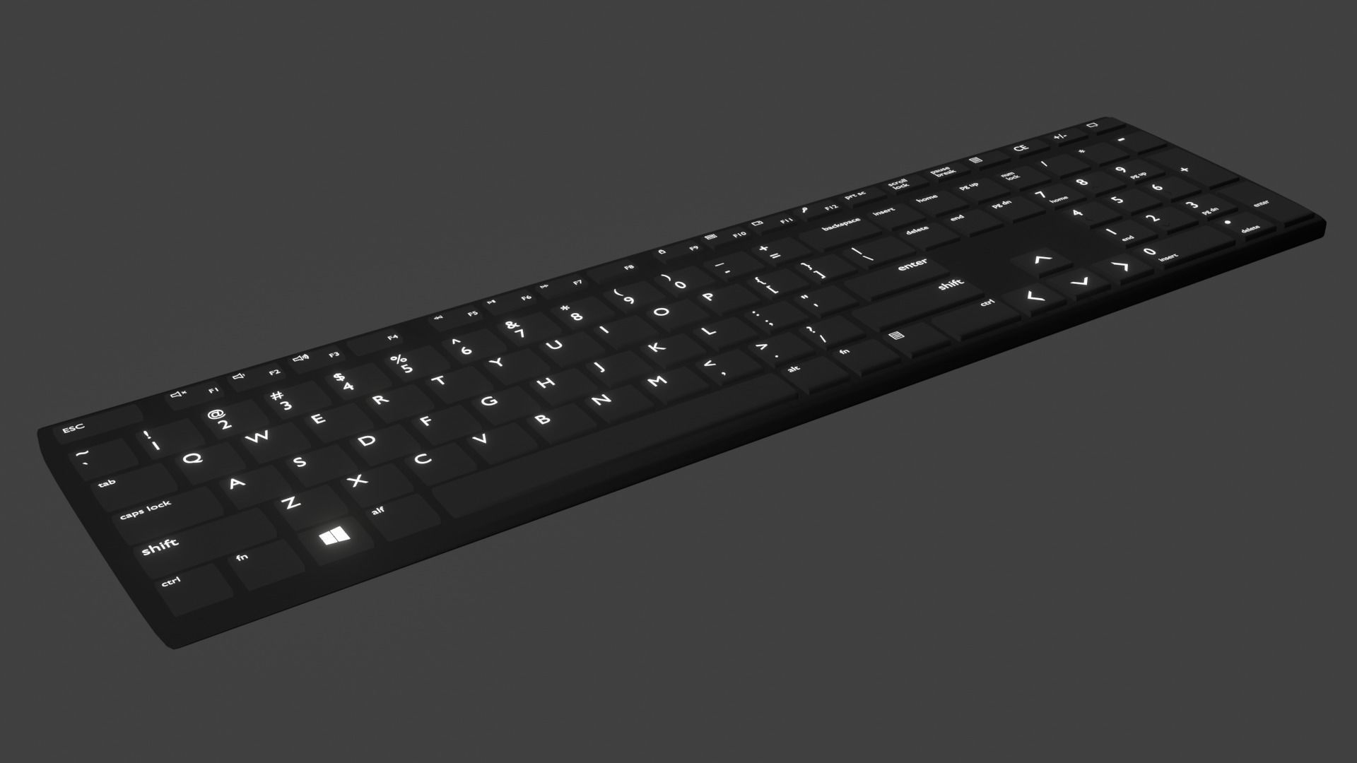 Wireless Keyboard free 3D model | CGTrader