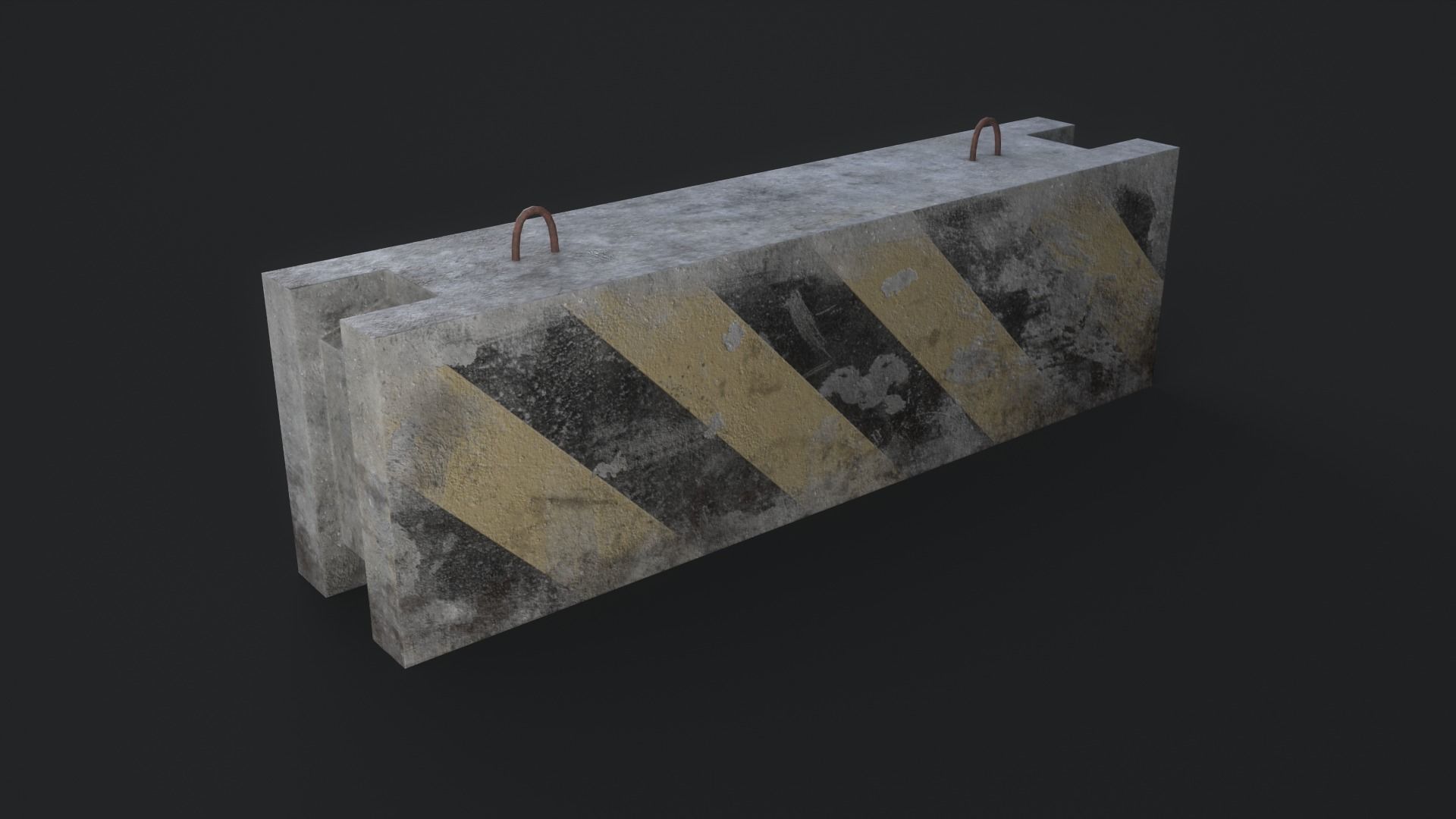 Roadblocks concrete barriers free VR / AR / low-poly 3D model | CGTrader