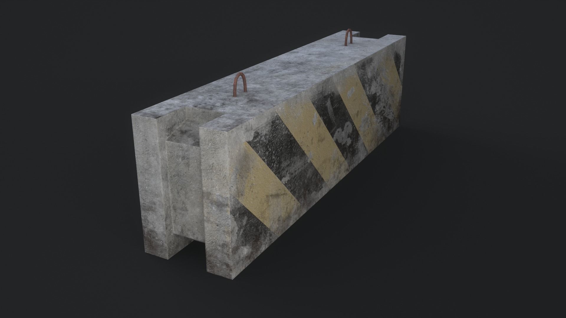 Roadblocks concrete barriers free VR / AR / low-poly 3D model | CGTrader