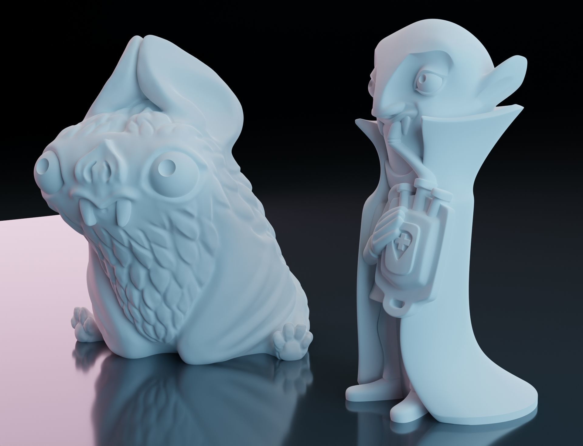 Funny vampire figurines 3D model 3D printable | CGTrader