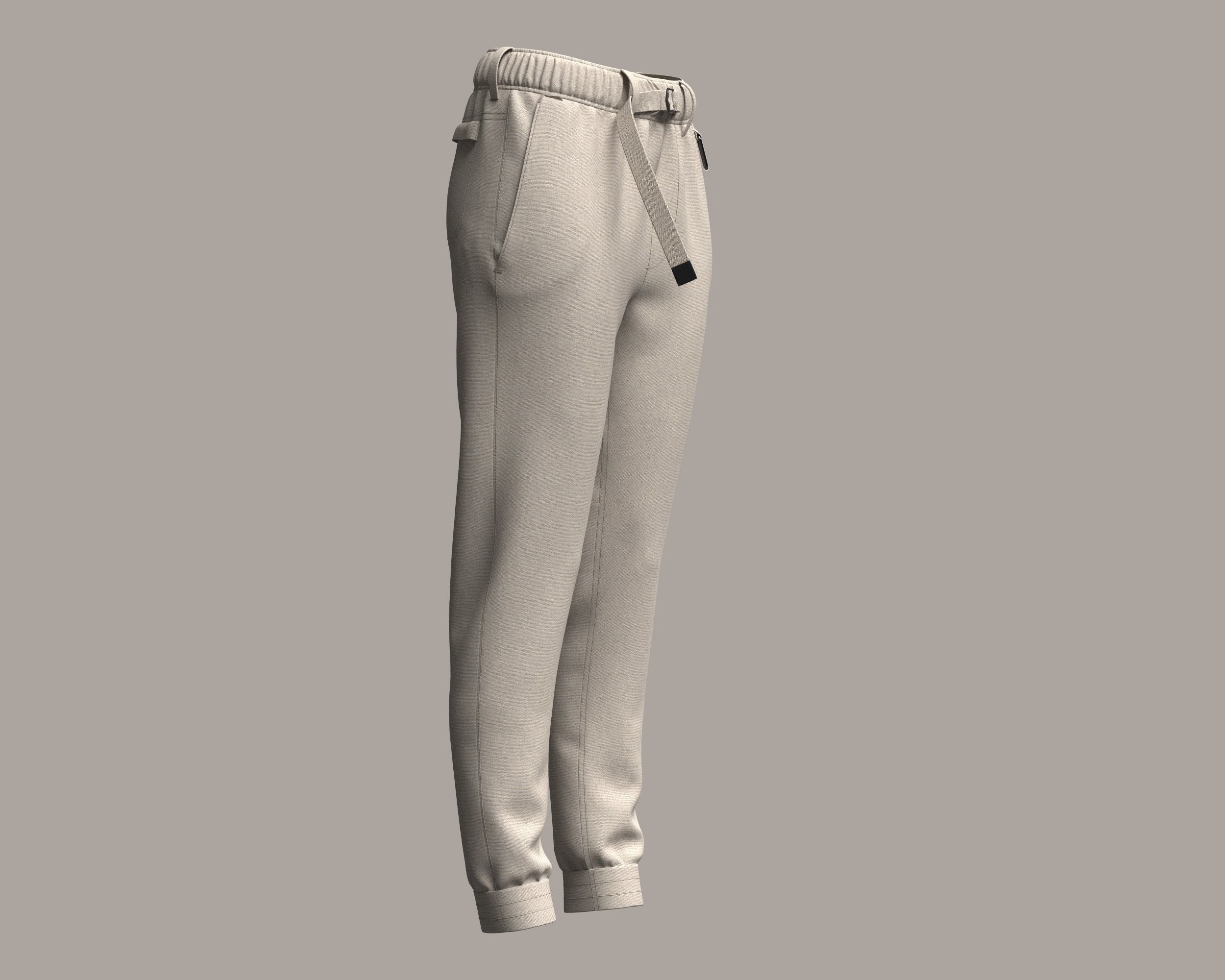 Ladies Woven Jogger 3D model | CGTrader