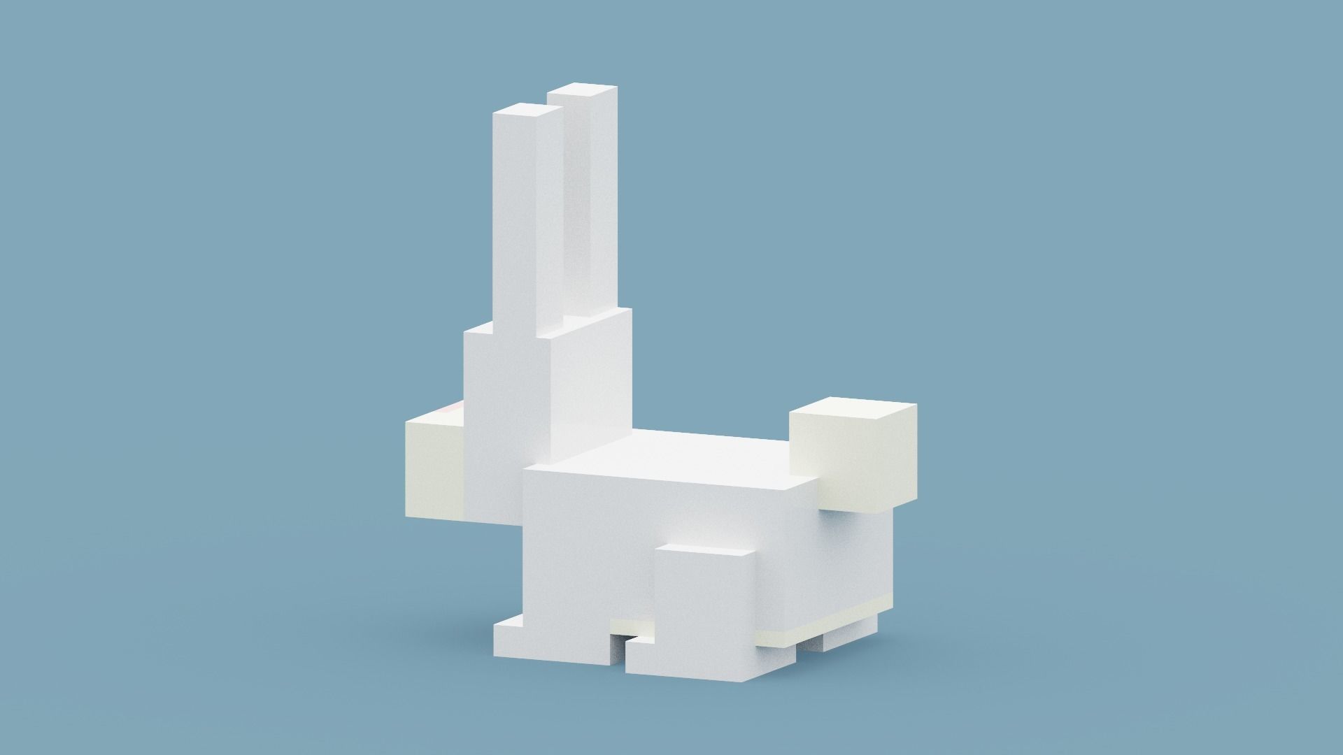 3D model Voxel White Rabbit VR / AR / low-poly | CGTrader