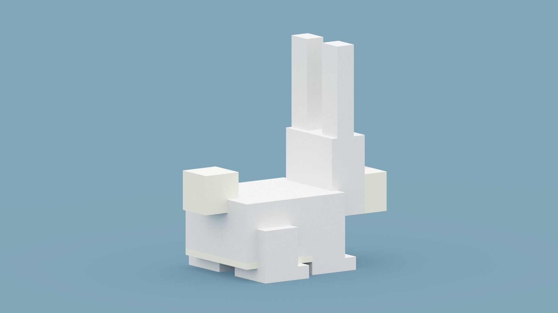 3D model Voxel White Rabbit VR / AR / low-poly | CGTrader
