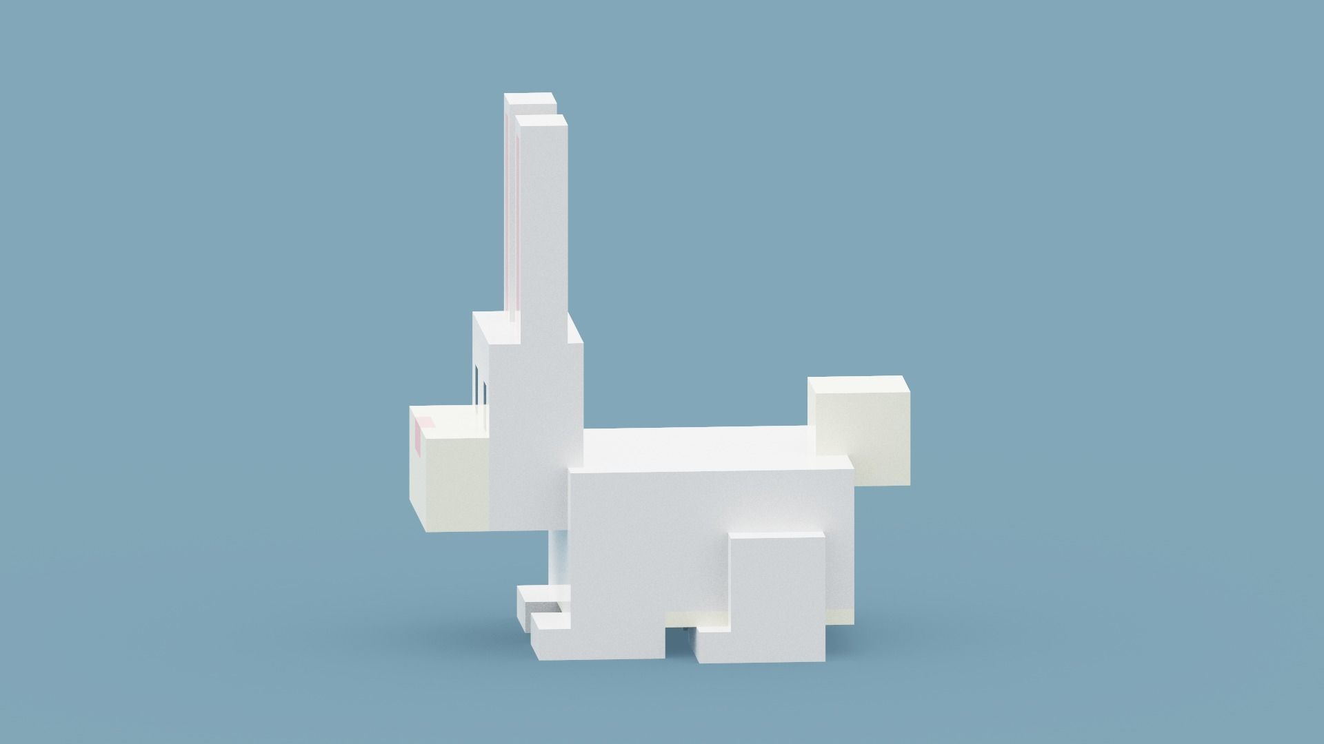 3D model Voxel White Rabbit VR / AR / low-poly | CGTrader