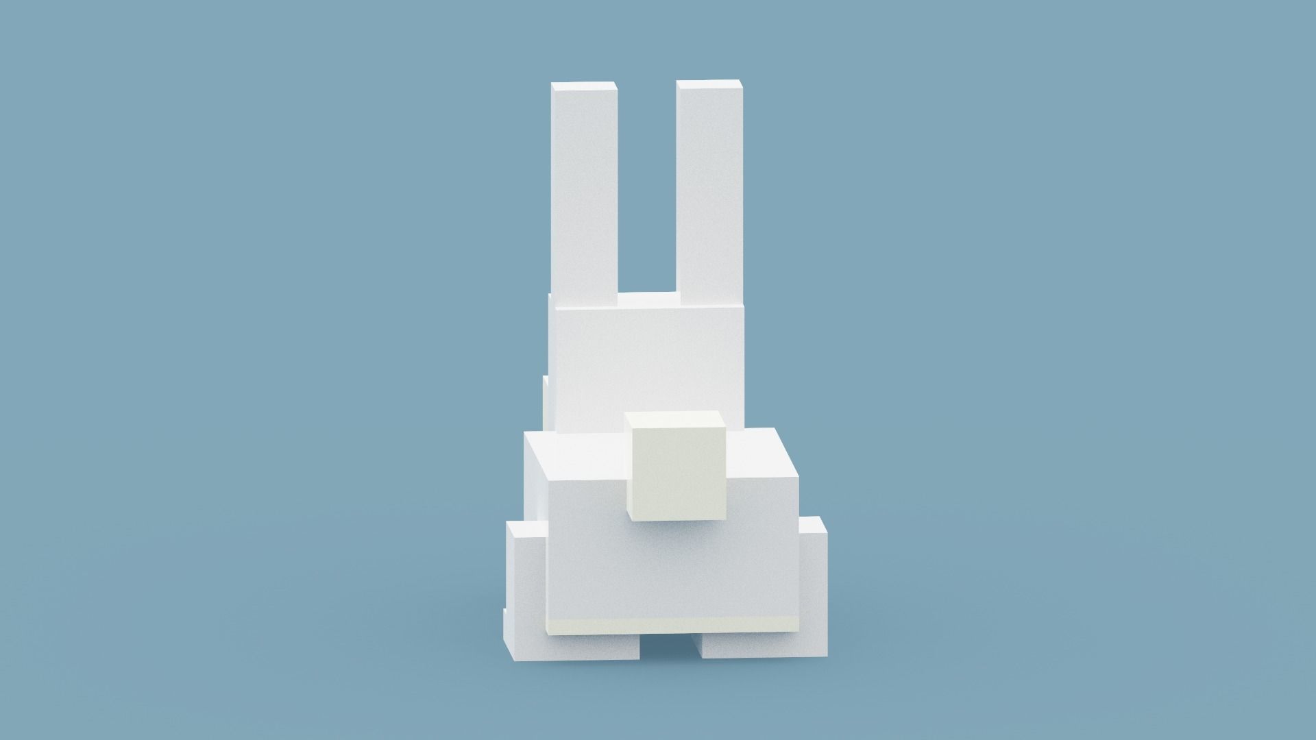 3D model Voxel White Rabbit VR / AR / low-poly | CGTrader