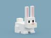 3D model Voxel White Rabbit VR / AR / low-poly | CGTrader