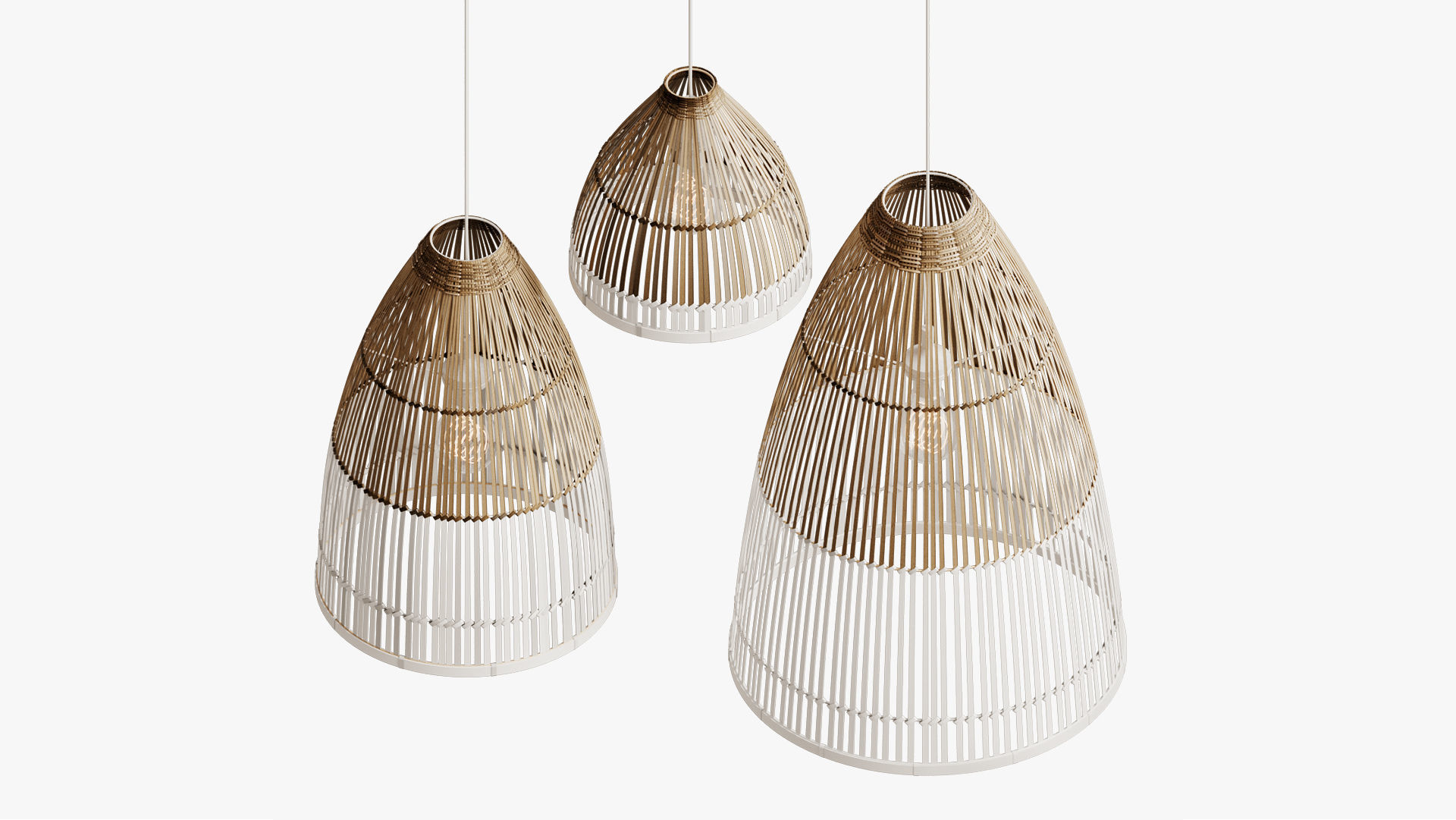 Interior Decoration Bamboo Lamp Shade 3D model | CGTrader