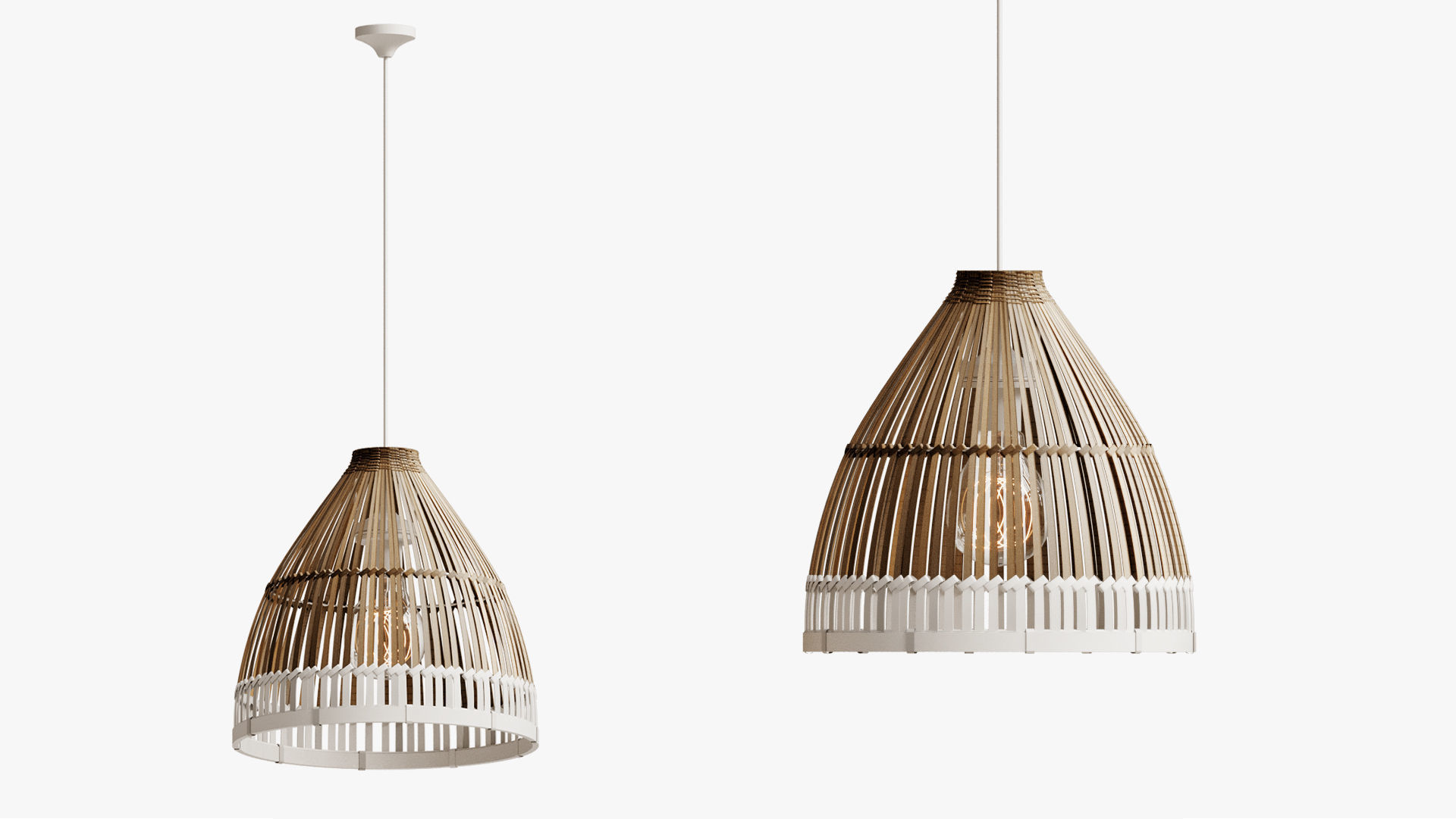 Interior Decoration Bamboo Lamp Shade 3D model | CGTrader