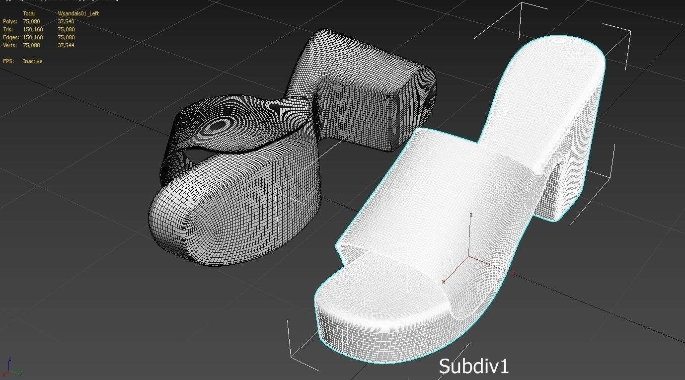 3D model Women Sandals M01 VR / AR / low-poly | CGTrader
