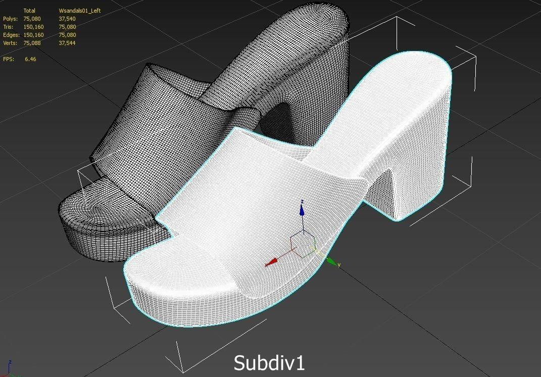 3D model Women Sandals M01 VR / AR / low-poly | CGTrader