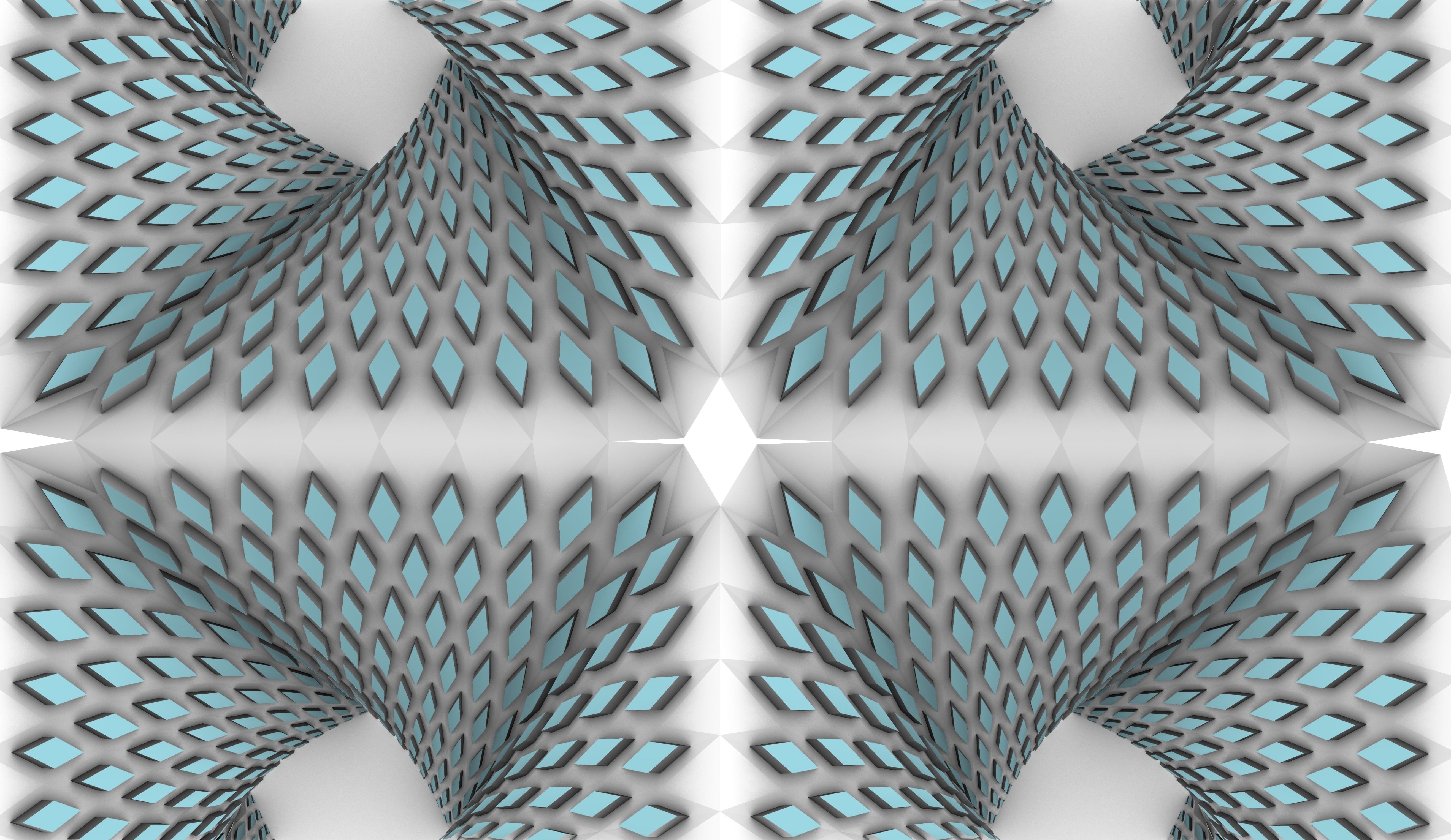 Parametric Diamond Panels Columns Arcade 3D model | CGTrader