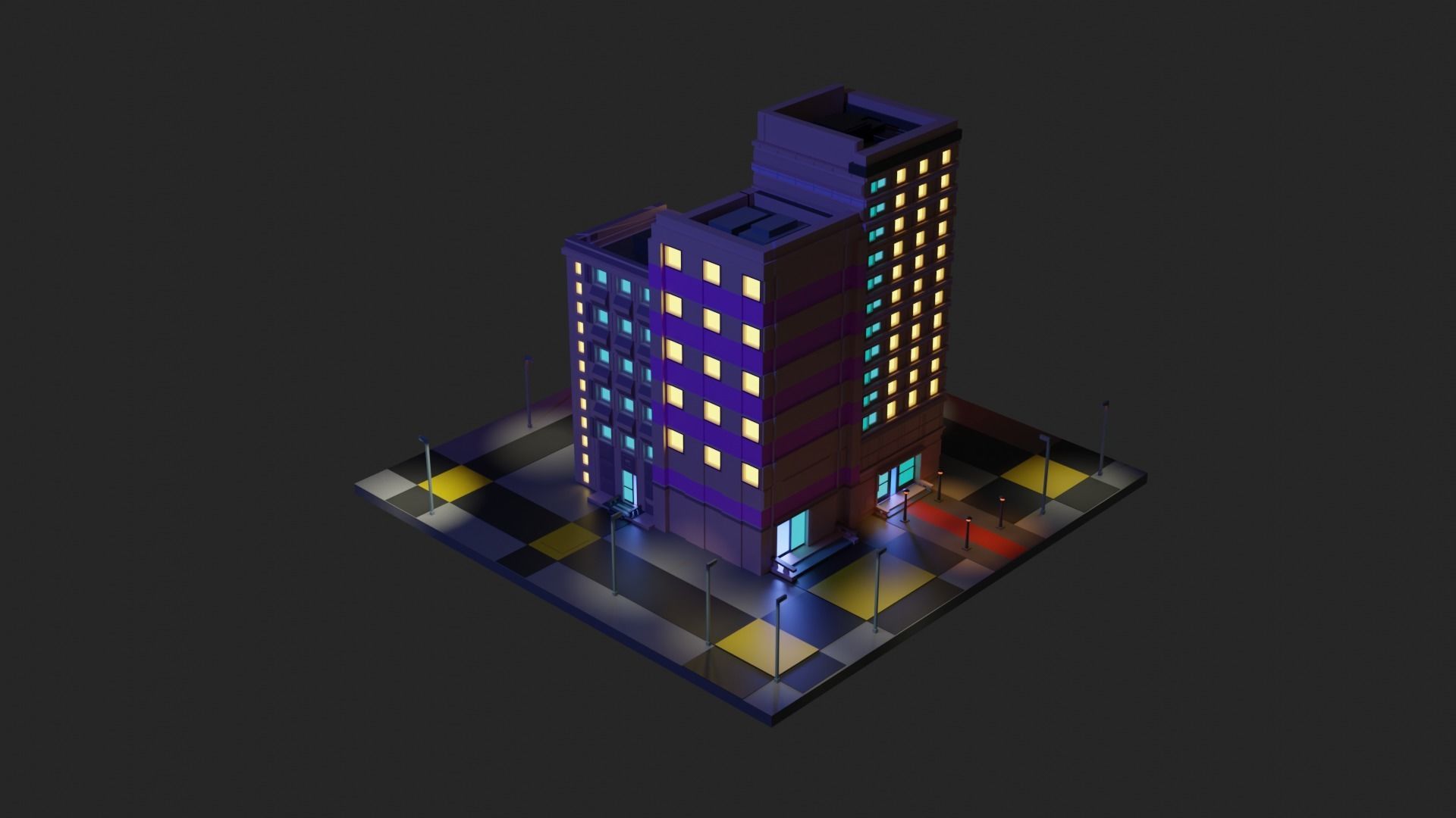 Hotel and motel for free free VR / AR / low-poly 3D model | CGTrader