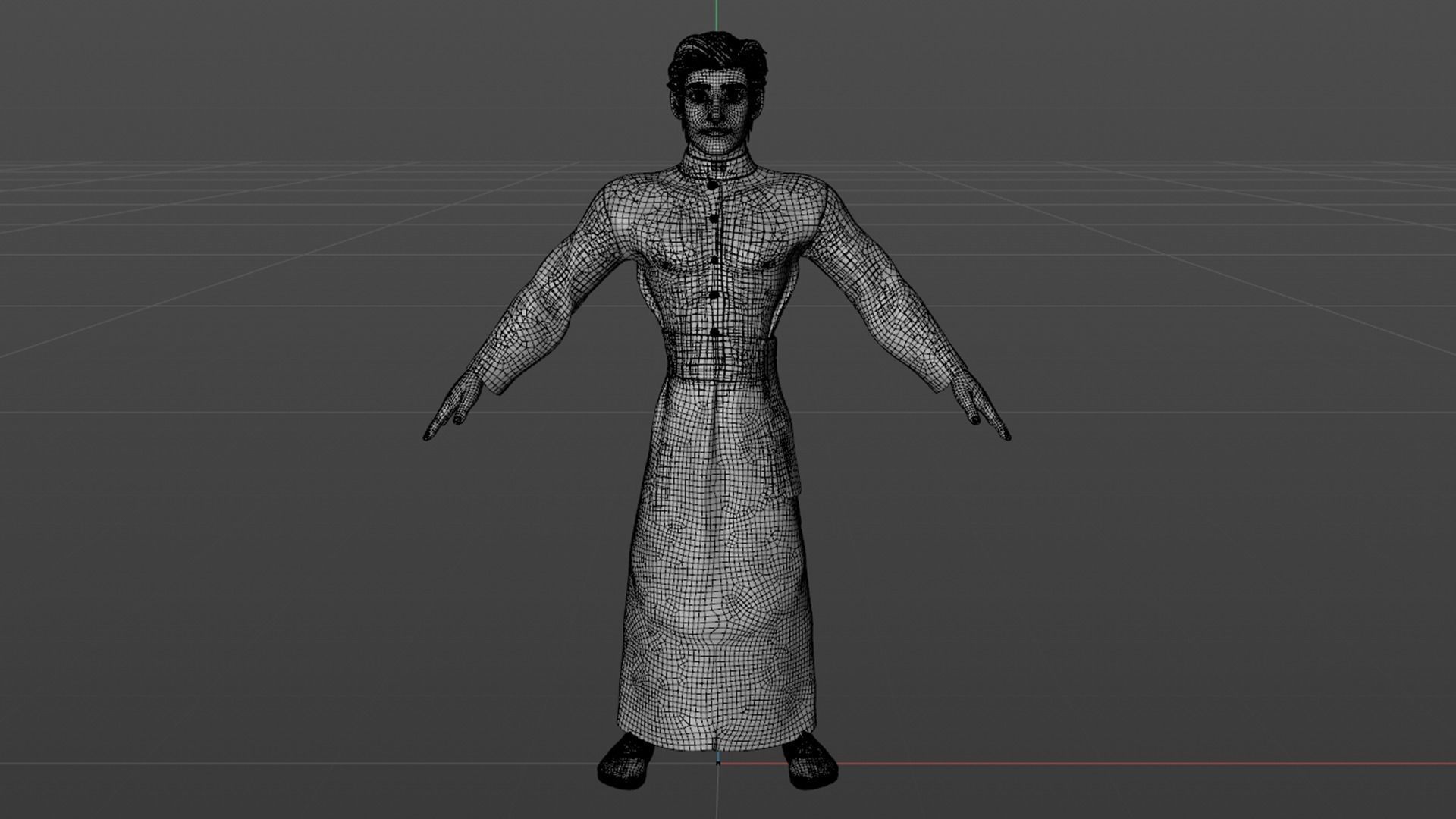 Cartoon Priest 3D model | CGTrader