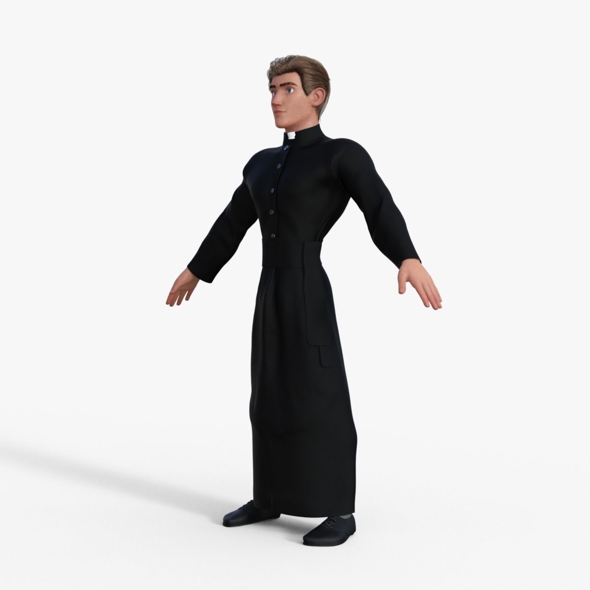 Cartoon Priest 3D model | CGTrader