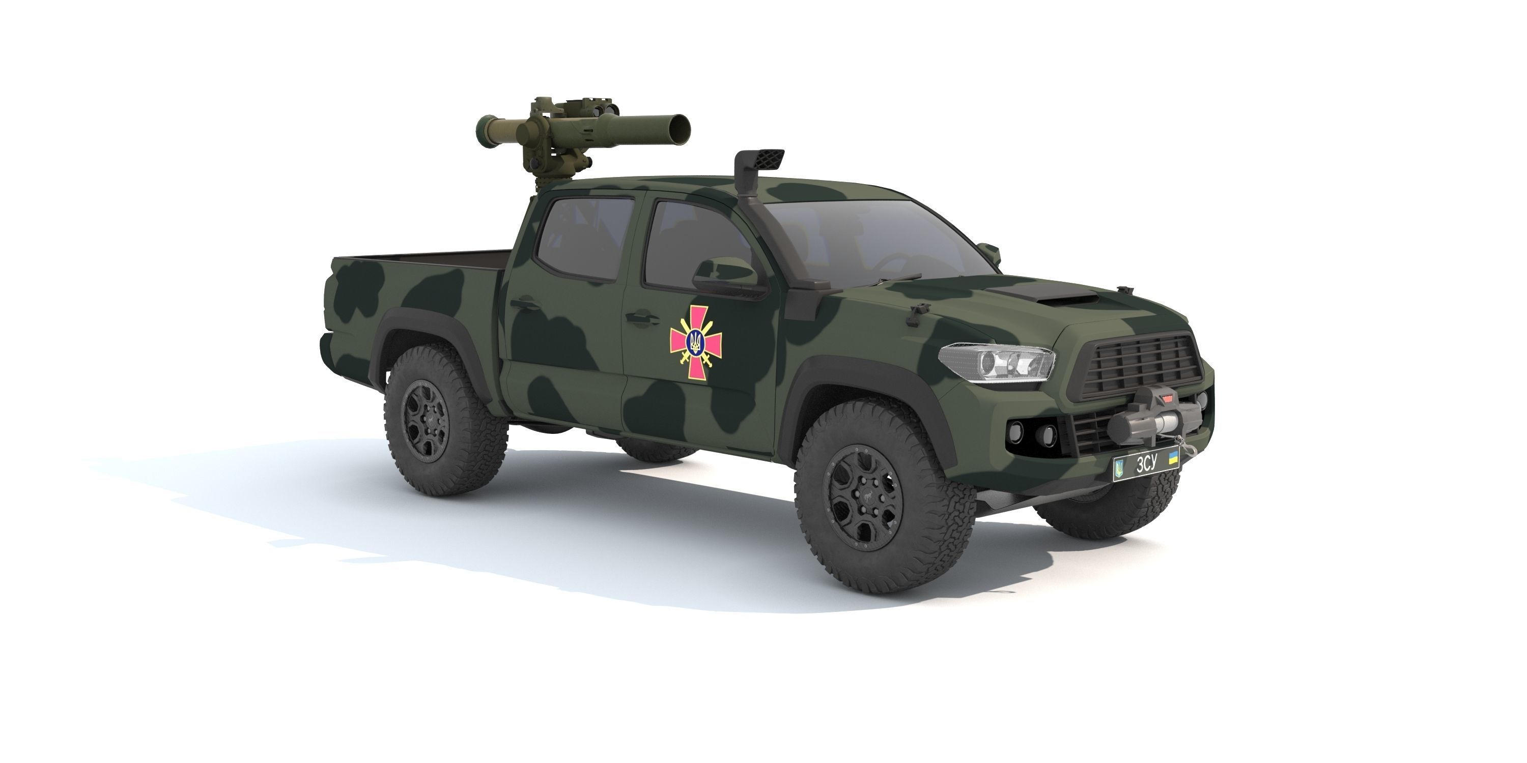Ukrainian military vehicle with ATGM 3D model | CGTrader