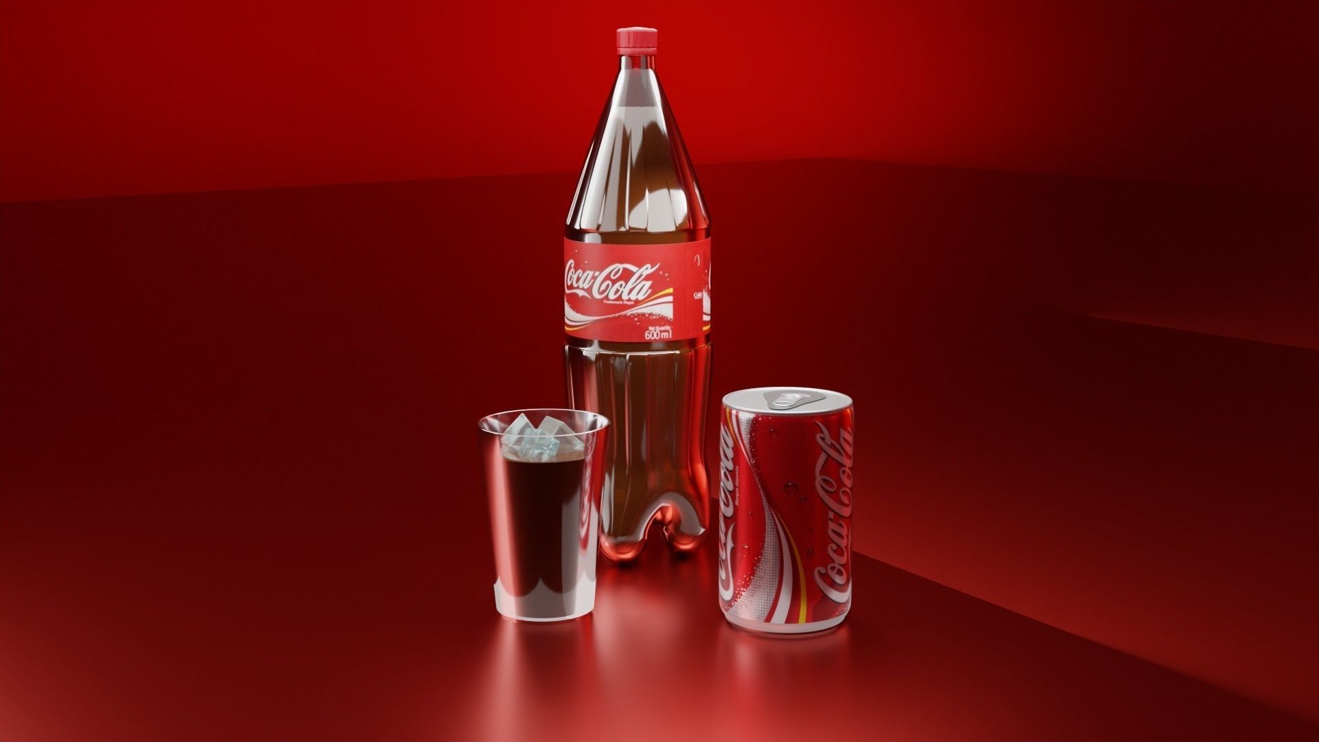 3D model Coca Cola Bottle and Can VR / AR / low-poly | CGTrader