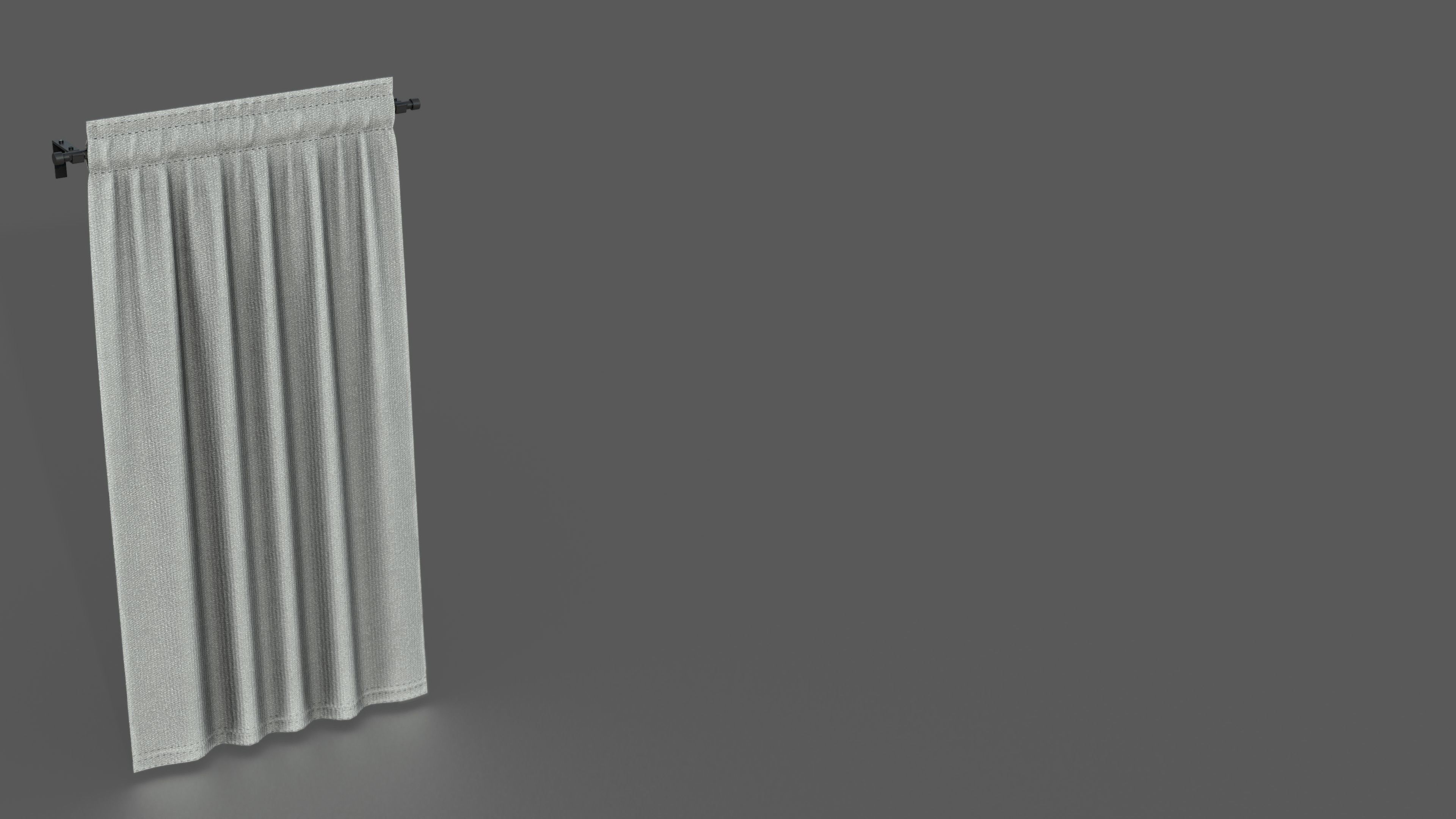 3D model Curtain with Rod VR / AR / low-poly | CGTrader