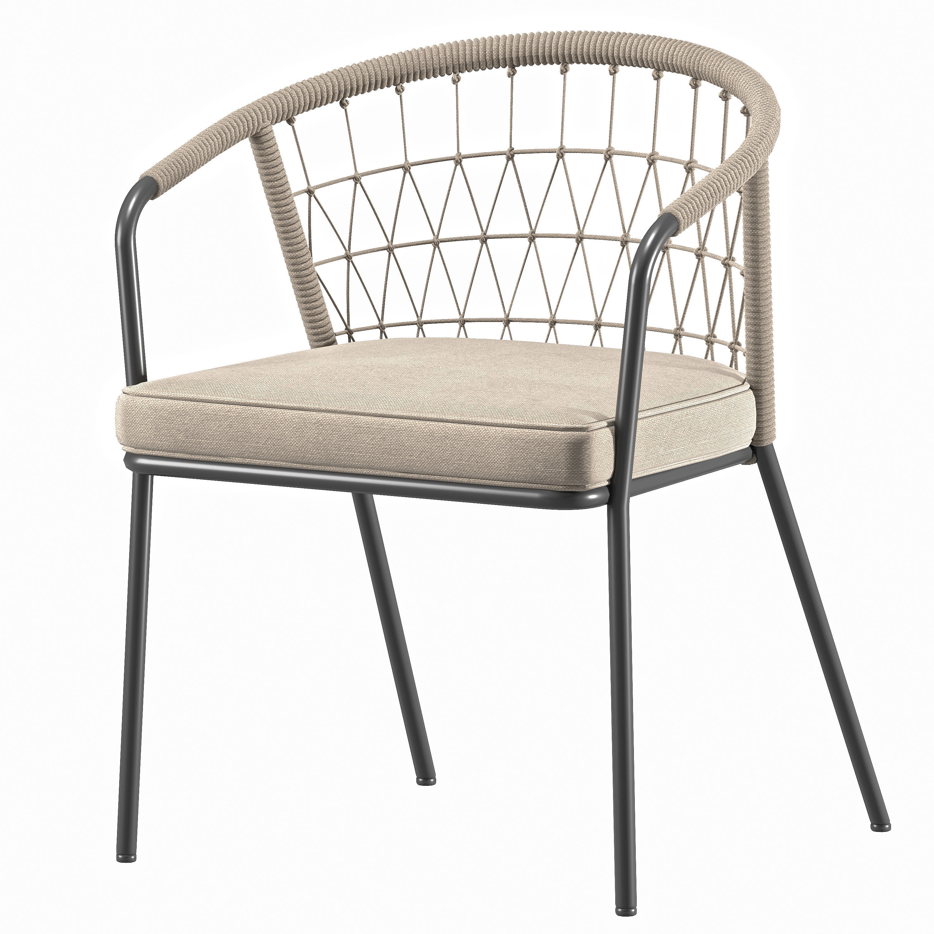black garden sem chair 3D model | CGTrader