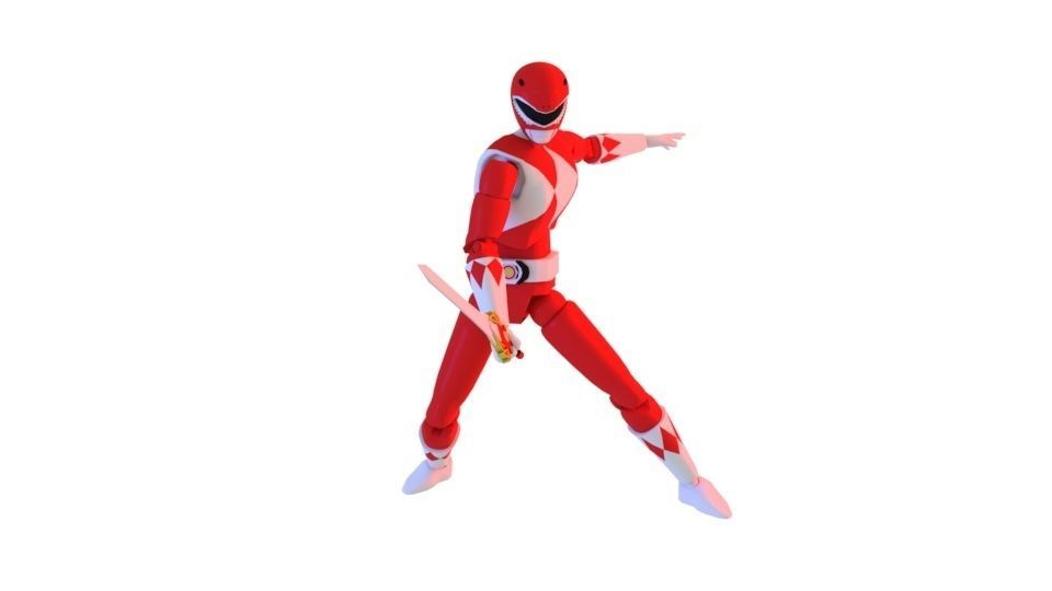 Super rangers Red ranger Action figure free 3D model 3D printable ...