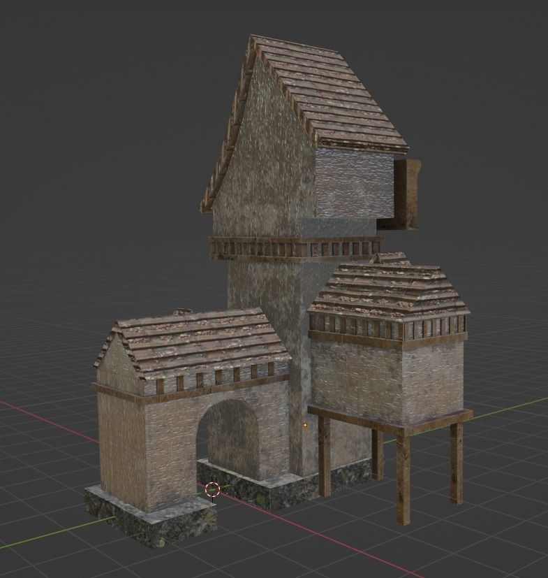 Medieval Structure free VR / AR / low-poly 3D model | CGTrader