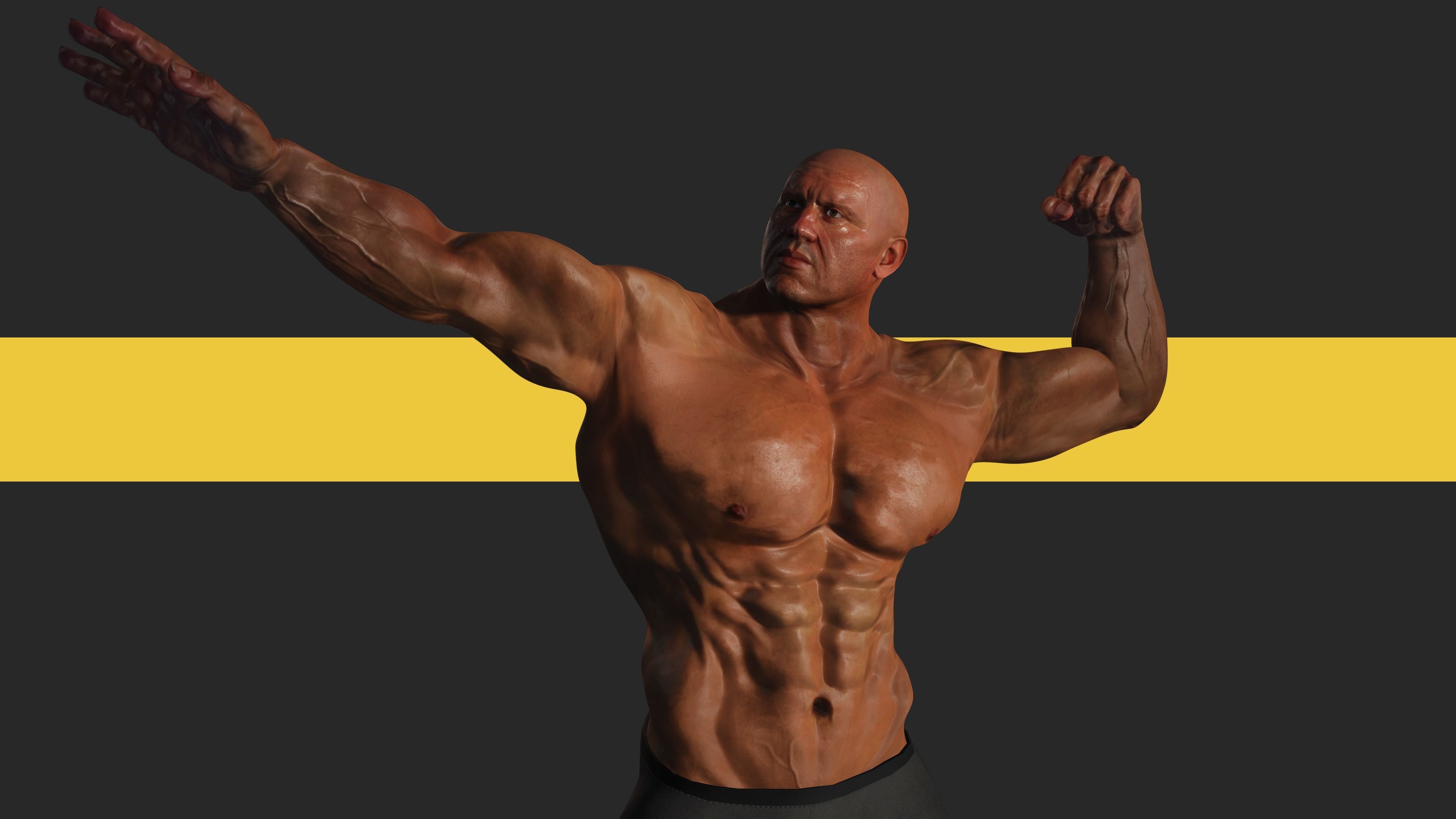 3D model Realistic Male Bodybuilder 3D HQ VR / AR / low-poly | CGTrader