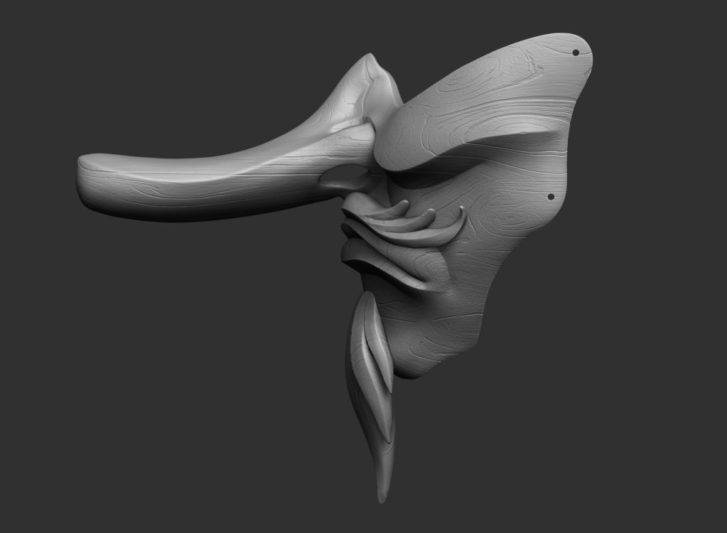 Japanese Tengu Half Mask Oni Demon Mask 3D model 3D printable | CGTrader