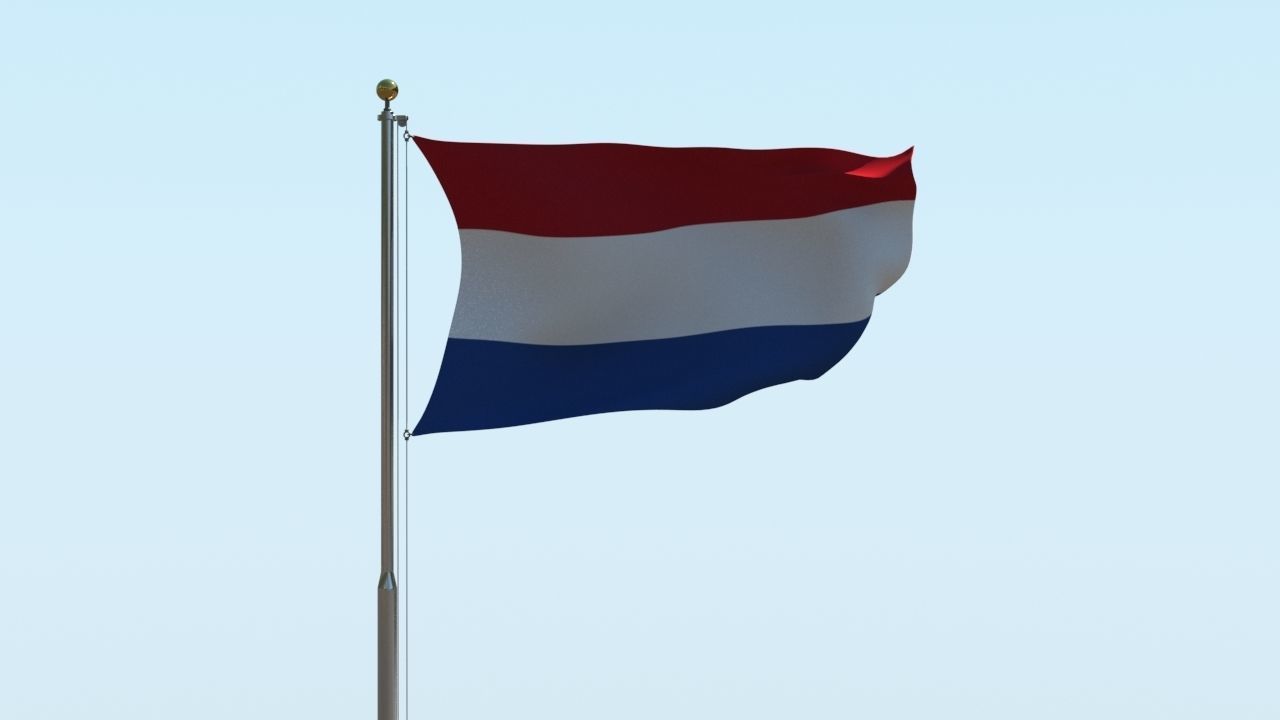 Animated Netherlands Flag 3D model animated | CGTrader