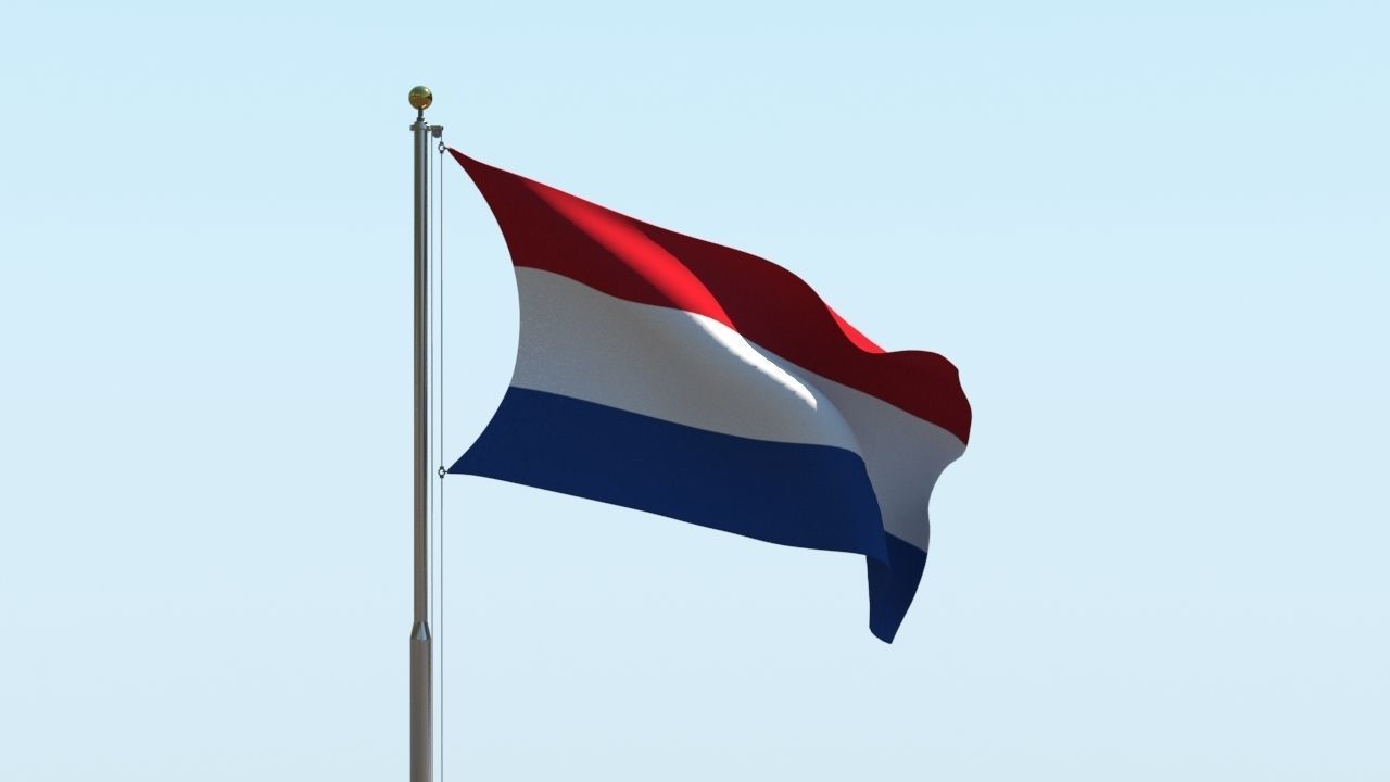 Animated Netherlands Flag 3D model animated | CGTrader
