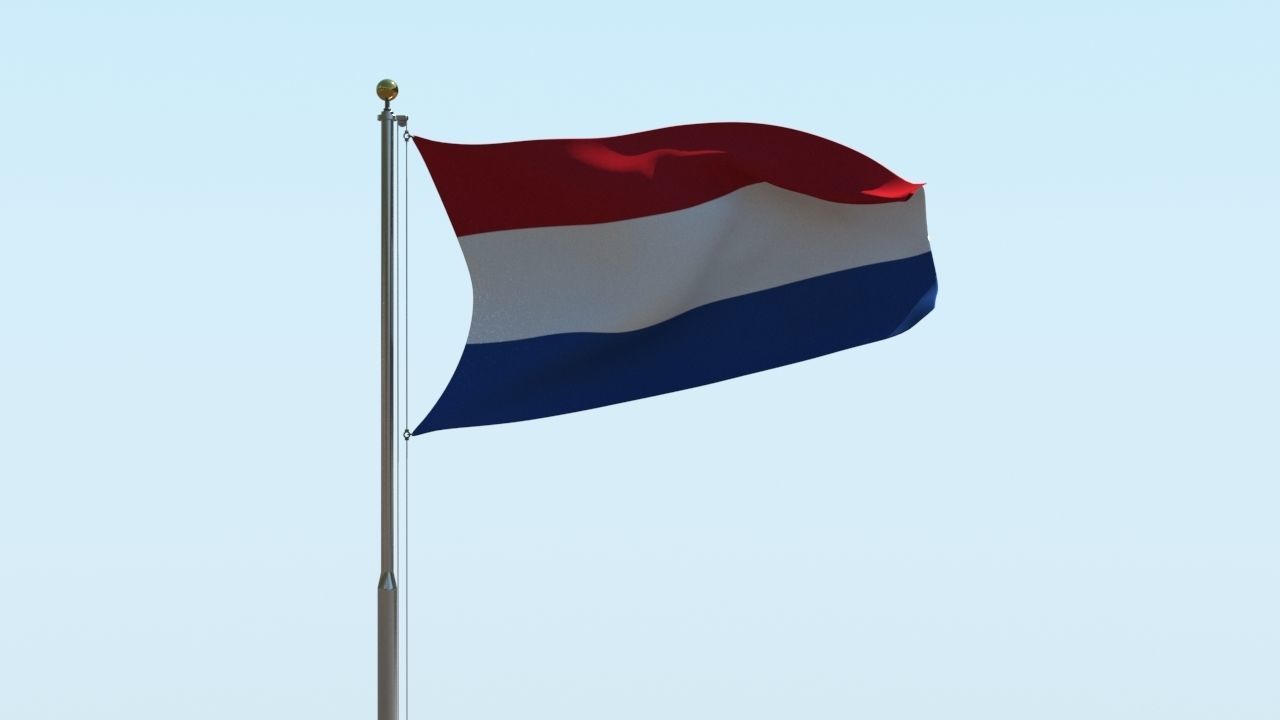 Animated Netherlands Flag 3D model animated | CGTrader