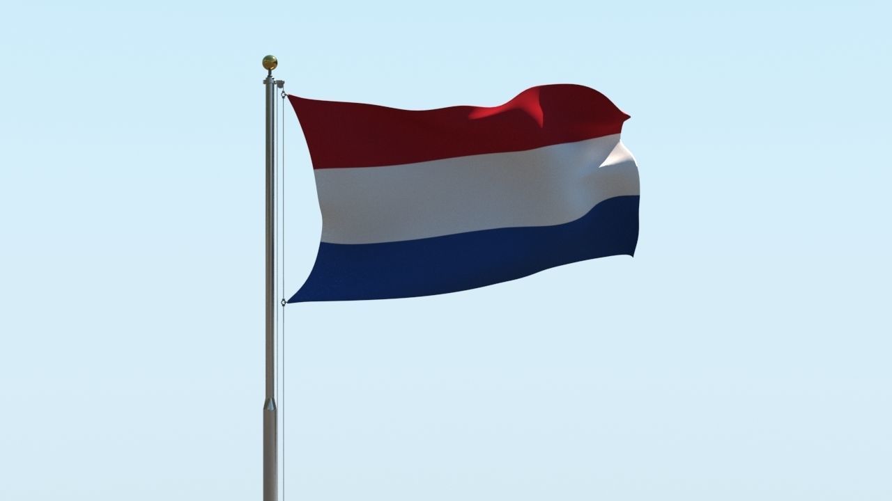 Animated Netherlands Flag 3D model animated | CGTrader