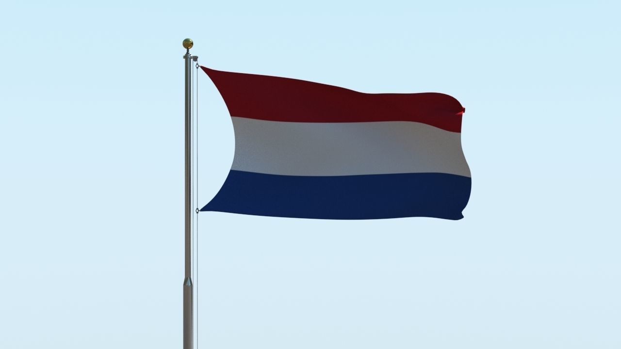Animated Netherlands Flag 3D model animated | CGTrader