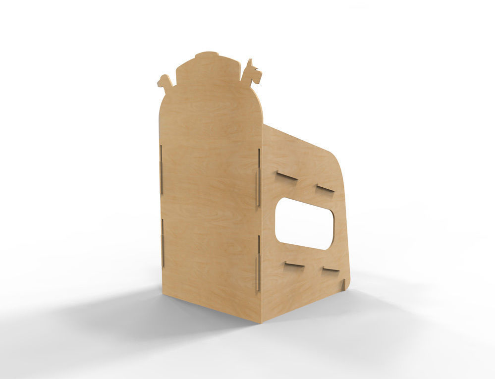 Plywood Display POS for dog food 3D model | CGTrader