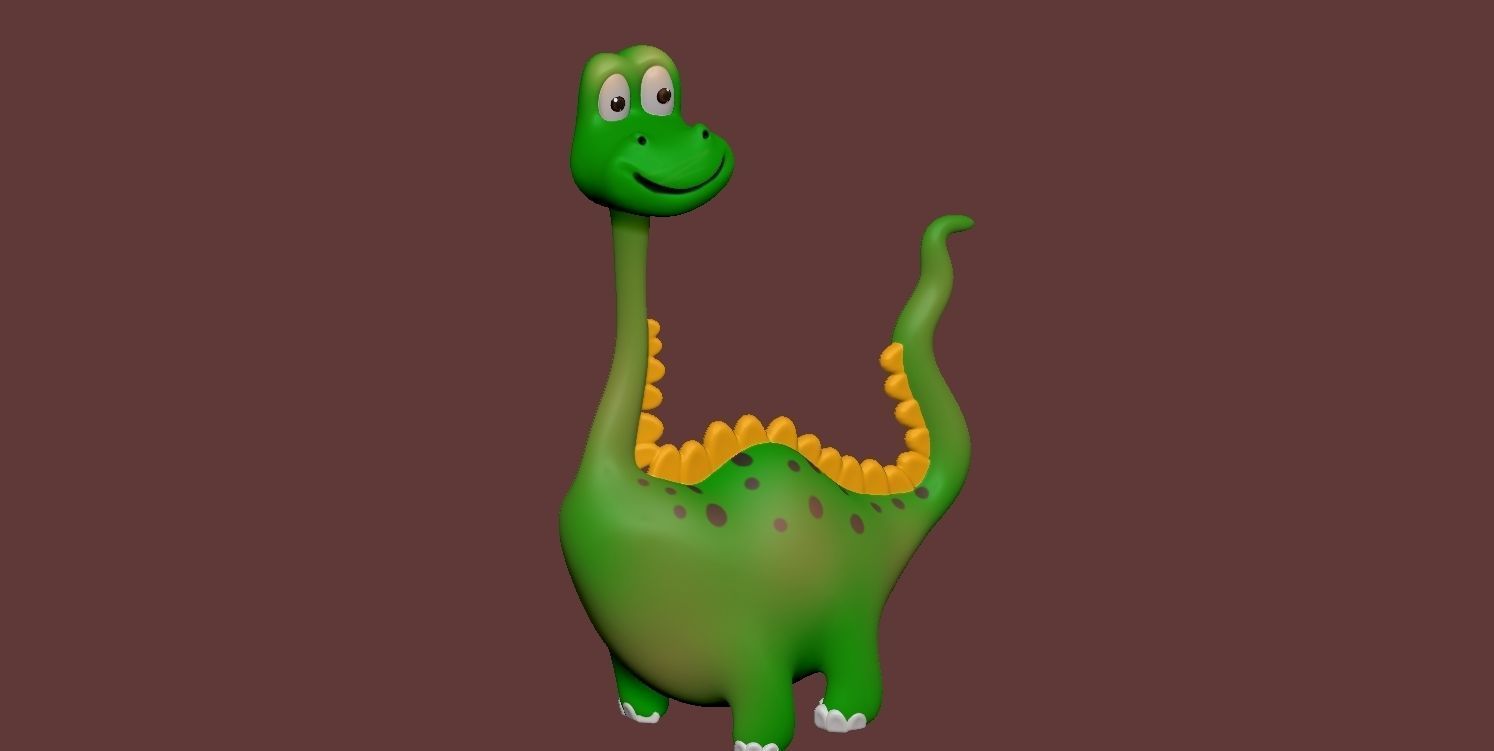 cartoon dinosaur 3d model 3D model 3D printable | CGTrader