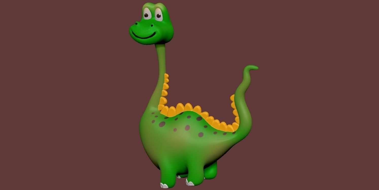 cartoon dinosaur 3d model 3D model 3D printable | CGTrader