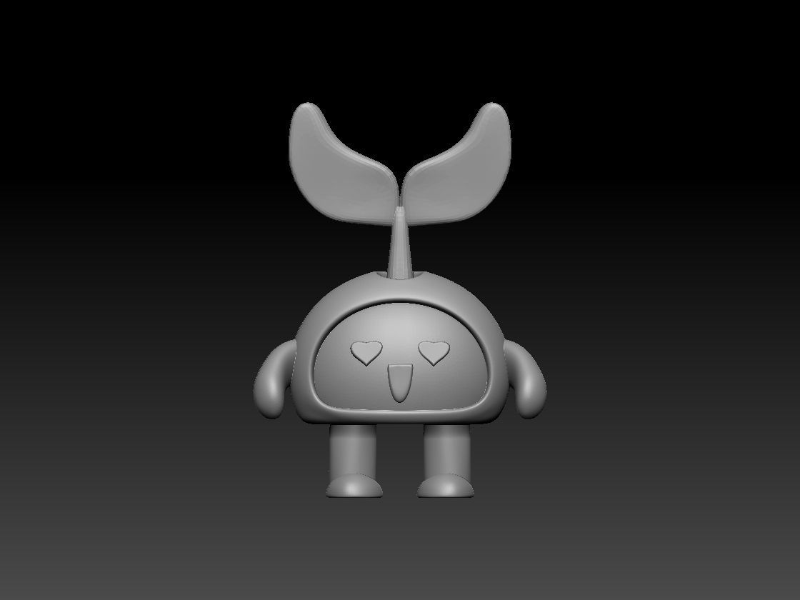 leaf mascot model 3dprintable 3D model 3D printable | CGTrader