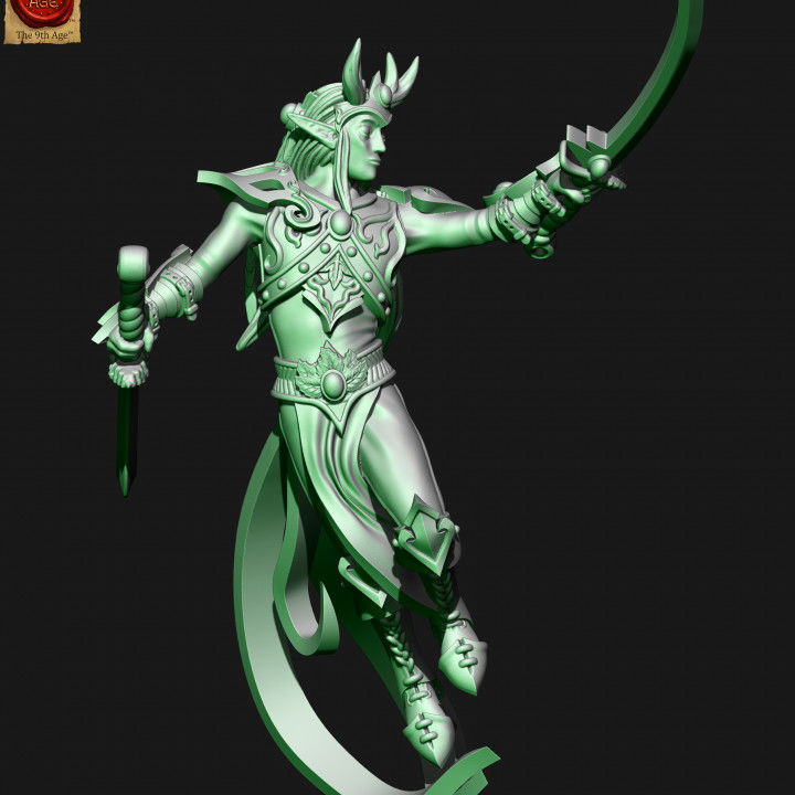 Wood elf Blade dancer lord 3 3D model 3D printable | CGTrader