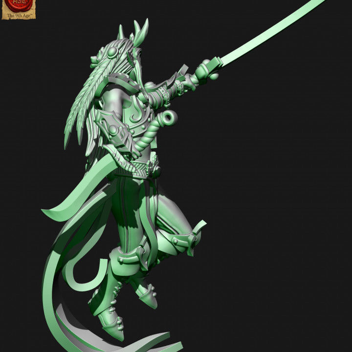 Wood elf Blade dancer lord 3 3D model 3D printable | CGTrader