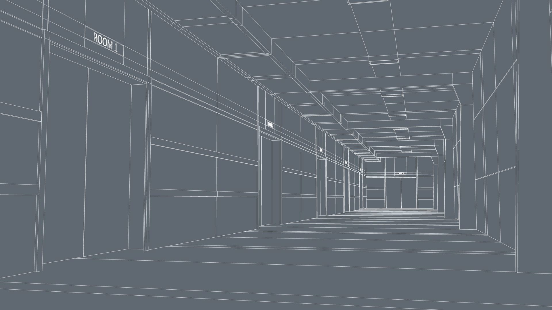 3D model Futuristic Apartment Corridor VR / AR / low-poly | CGTrader