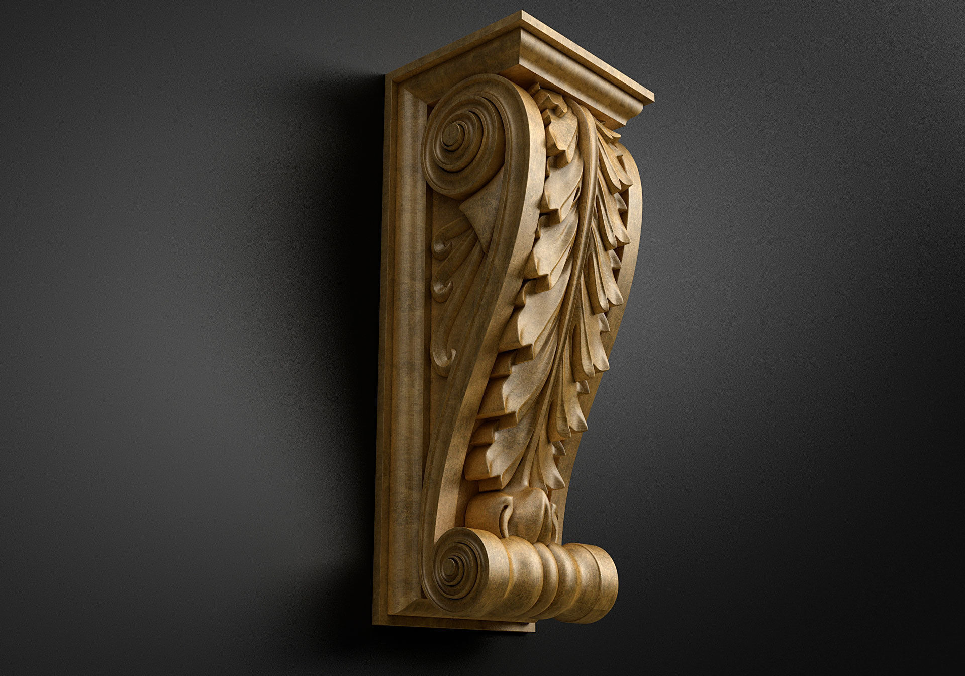 Corbel Carved 3D model | CGTrader