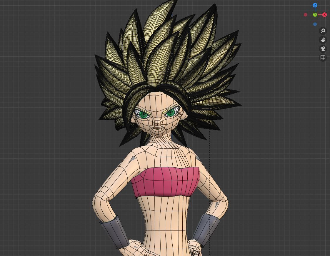 Caulifla - Dragonball Super 3D model rigged | CGTrader