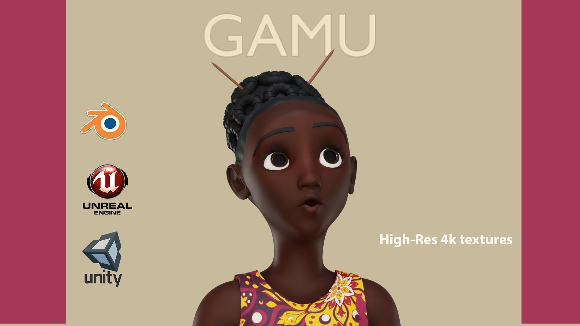 3D model GAMU RIG BLENDER VERSION VR / AR / low-poly | CGTrader