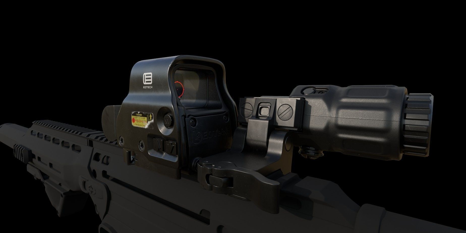 3D model EOTech HHS1 EXPS3-0 Scope G33 Lowpoly GameReady 3d model VR ...