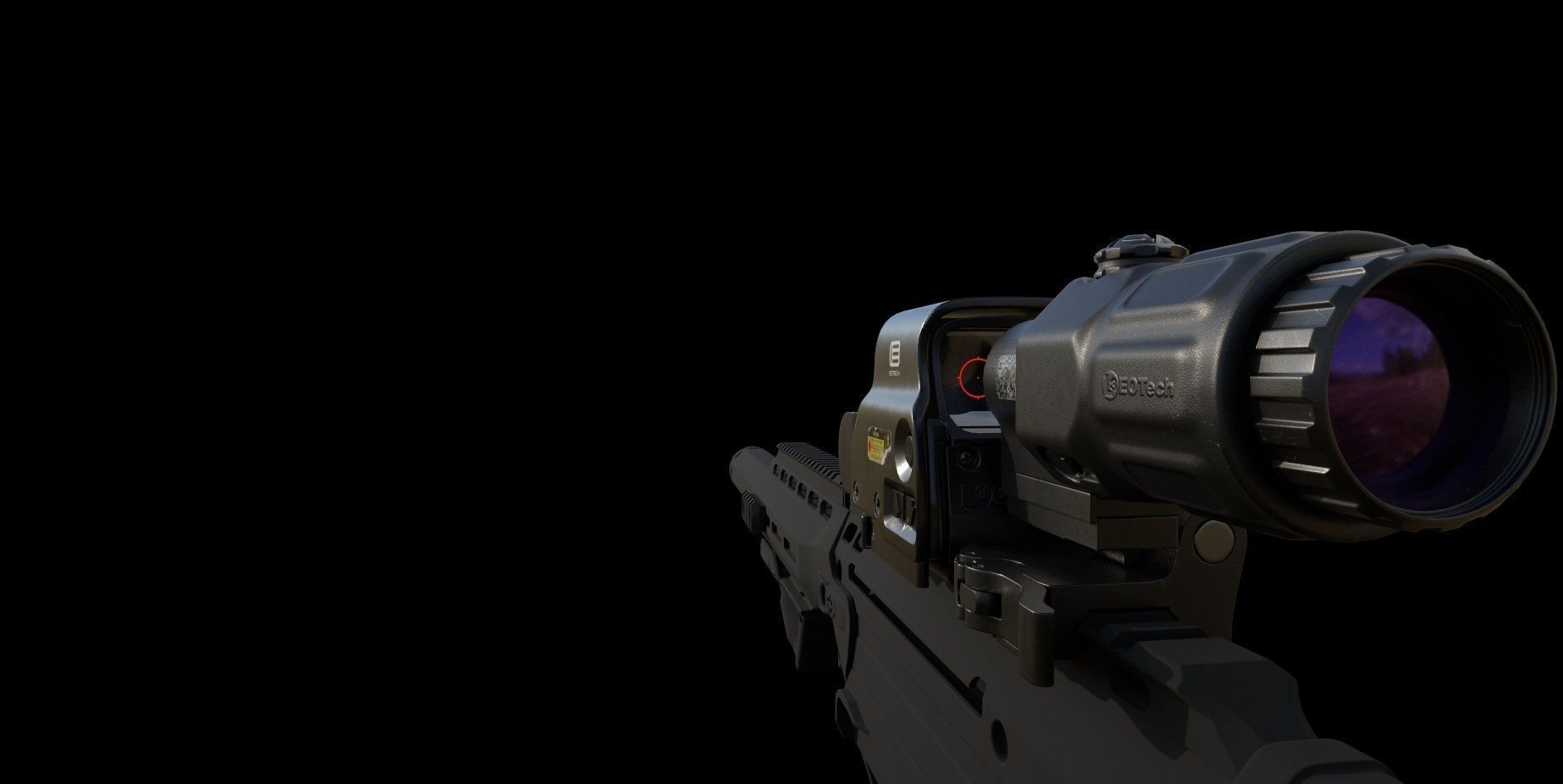 3D model EOTech HHS1 EXPS3-0 Scope G33 Lowpoly GameReady 3d model VR ...