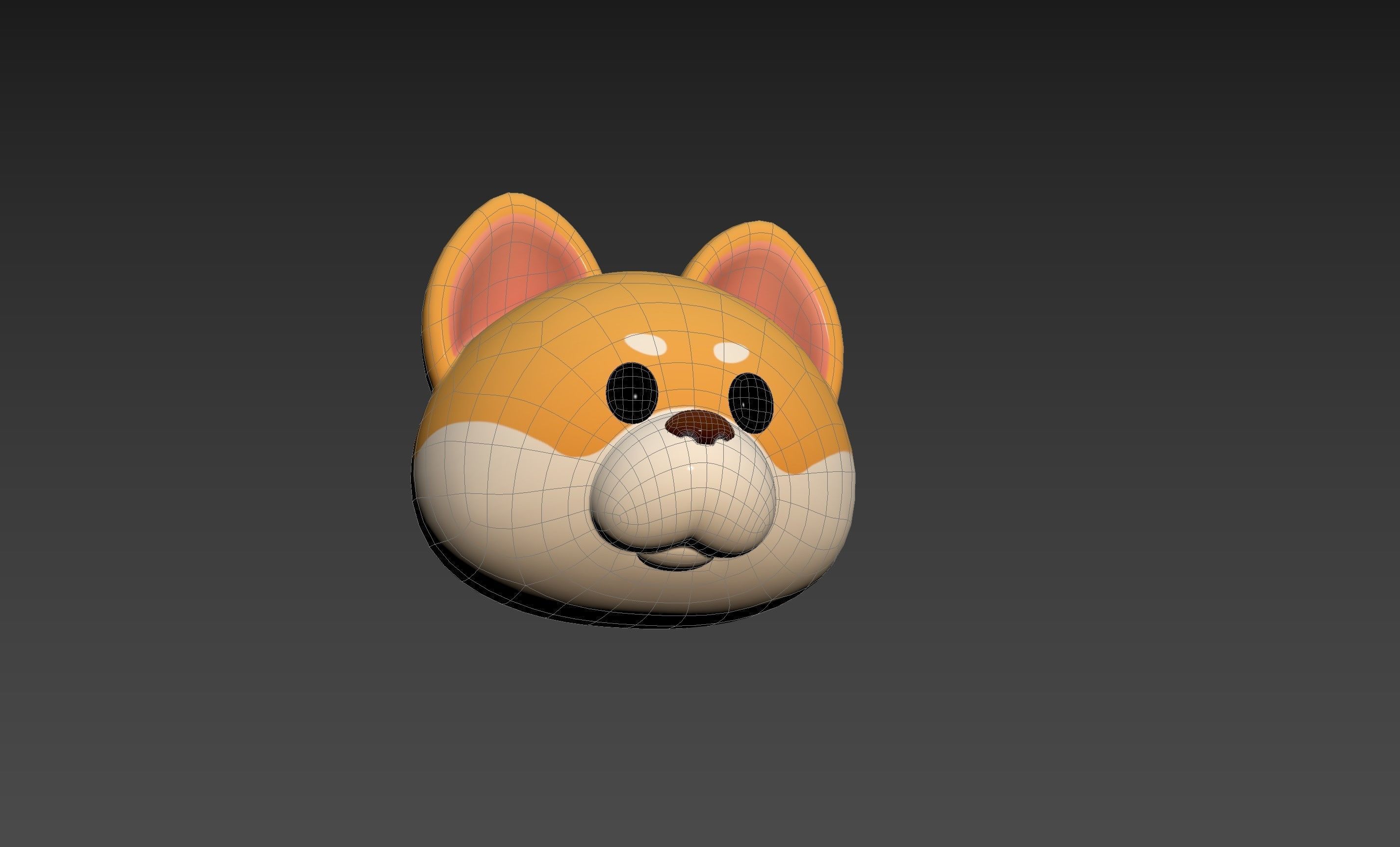 Prop189 Shiba Dog Head 3D model | CGTrader