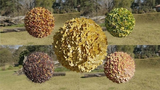 3D model Autumn Leaves Pack HD VR / AR / low-poly | CGTrader