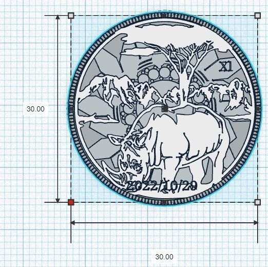 rhino coin free 3D model 3D printable | CGTrader